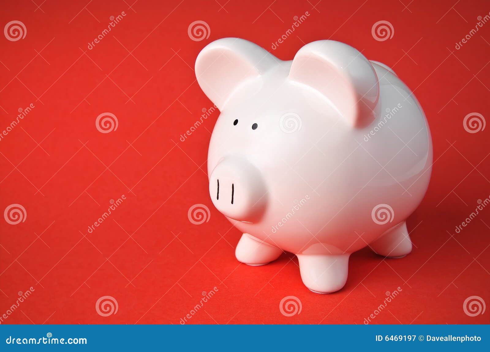 Cute Ceramic Piggy Bank on Red Background Stock Image - Image of ...
