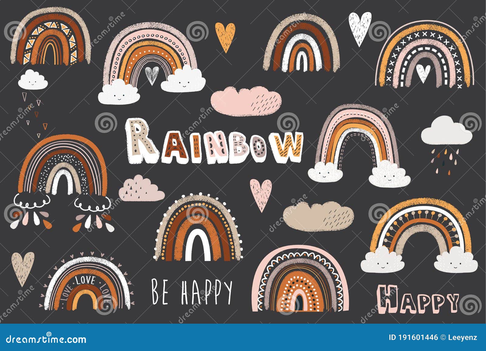 Boho Rainbow Jpg Image With Svg Vector Cut File For Cricut And ...