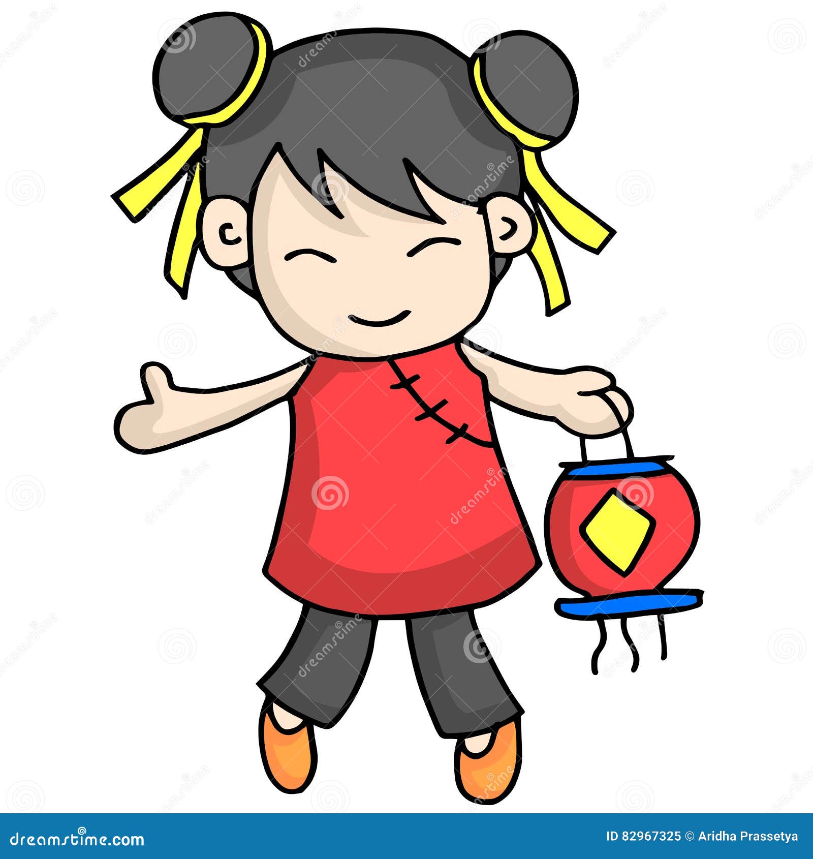 Cute Character for Chinese Theme Stock Vector - Illustration of drawing ...