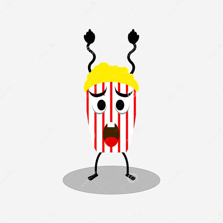 Cute Character Expression Flat Design Character Icon of a Consumption ...