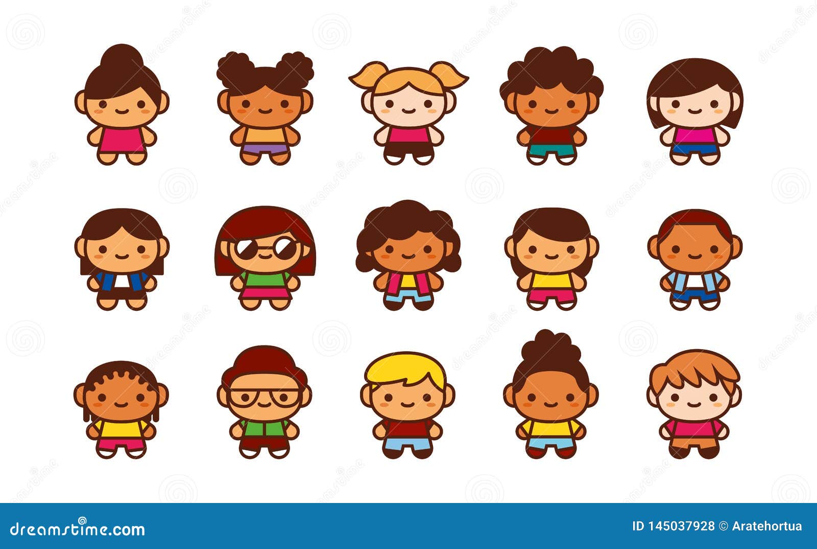 Cute Character Isolated on White Background Stock Illustration ...