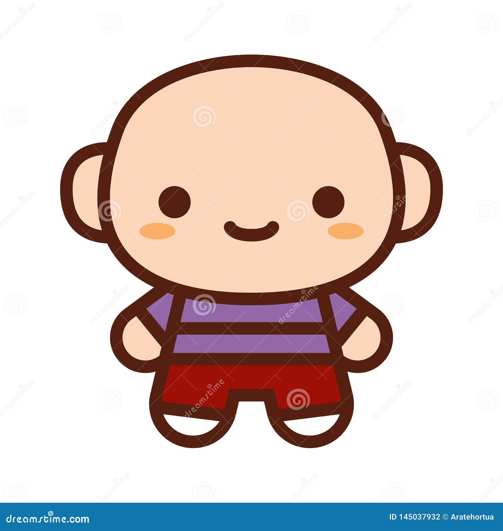 Cute Character Isolated on White Background Stock Vector - Illustration ...