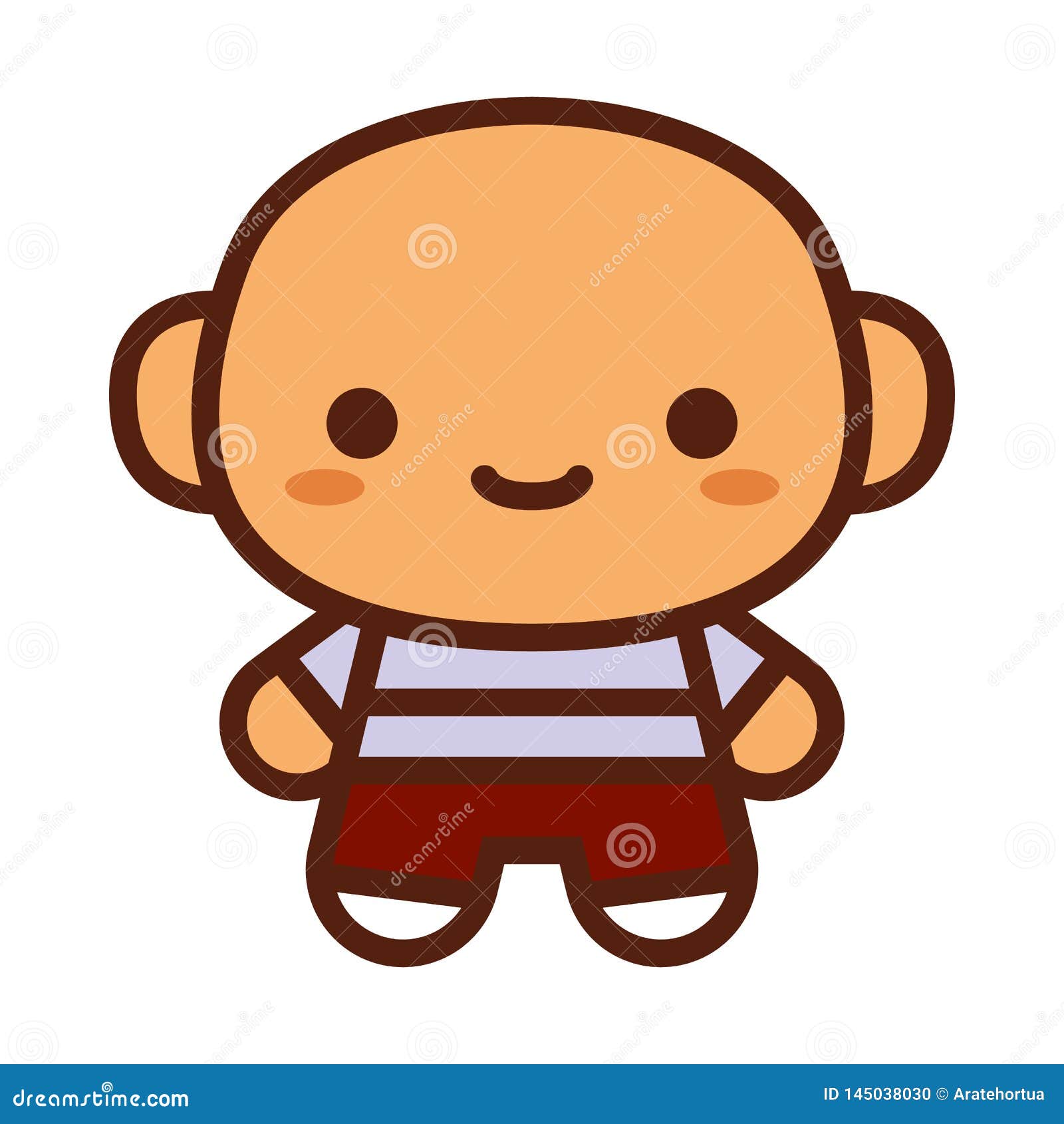 Cute Character Isolated on White Background Stock Vector - Illustration ...