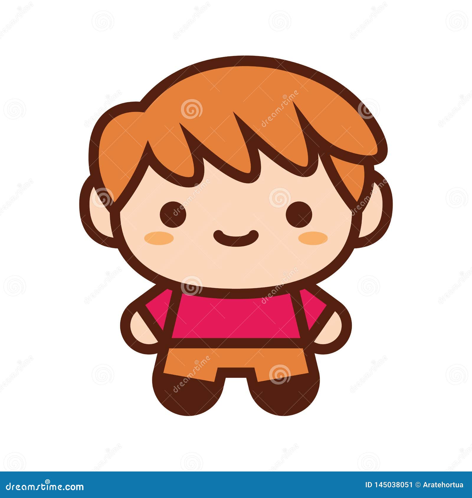Cute Character Isolated on White Background Stock Vector - Illustration ...