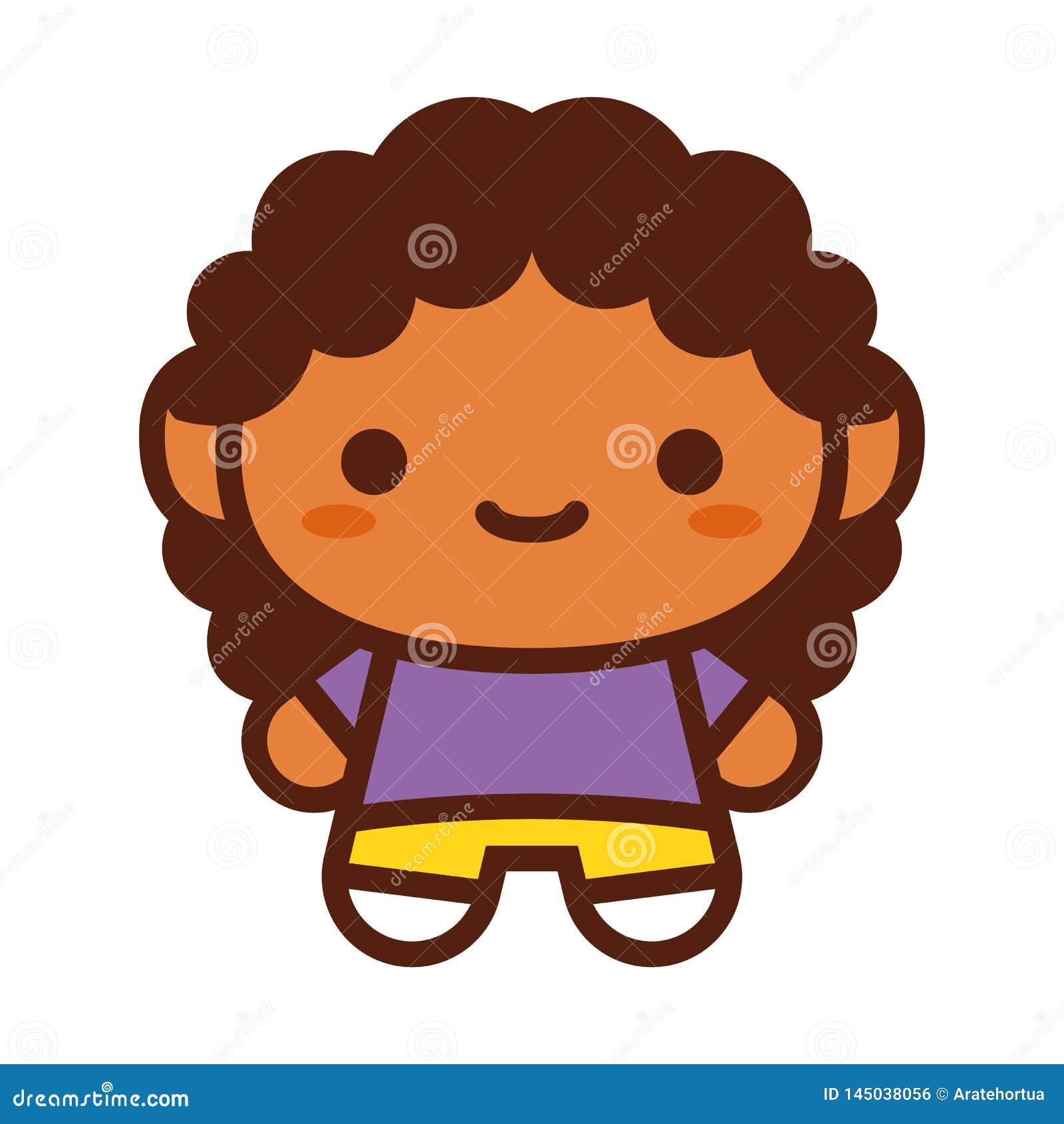 Cute Character Isolated on White Background Stock Vector - Illustration ...