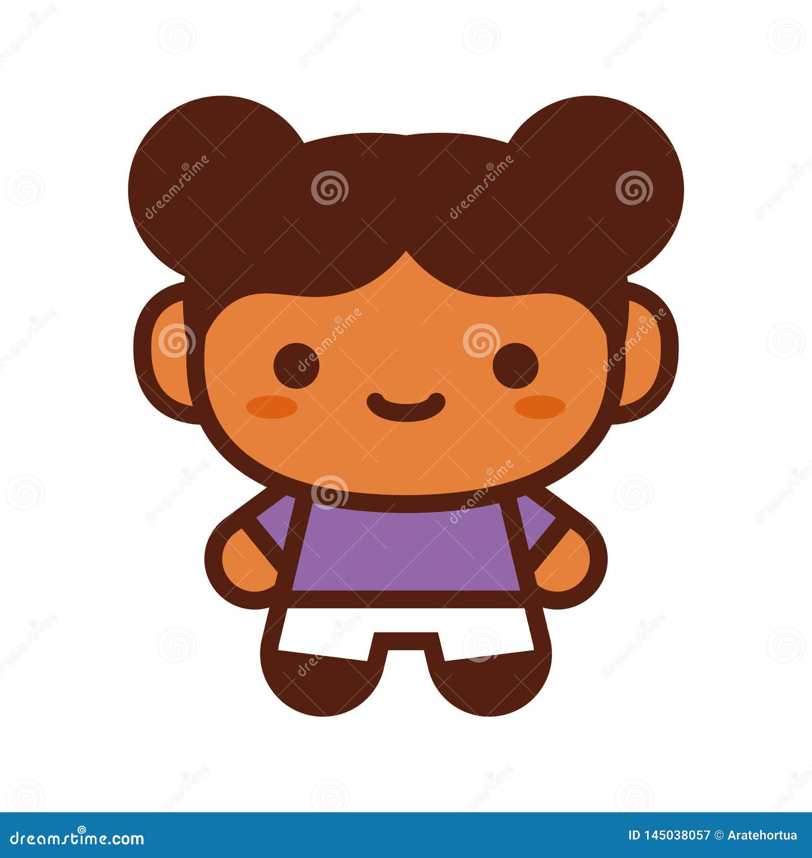 Cute Character Isolated on White Background Stock Vector - Illustration ...