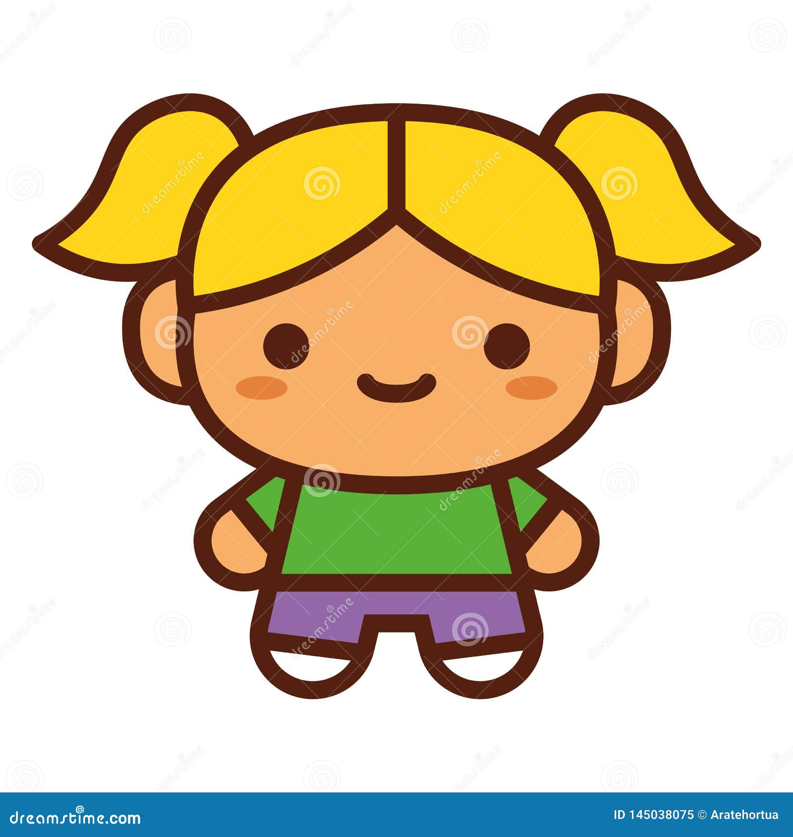 Cute Character Isolated on White Background Stock Vector - Illustration ...