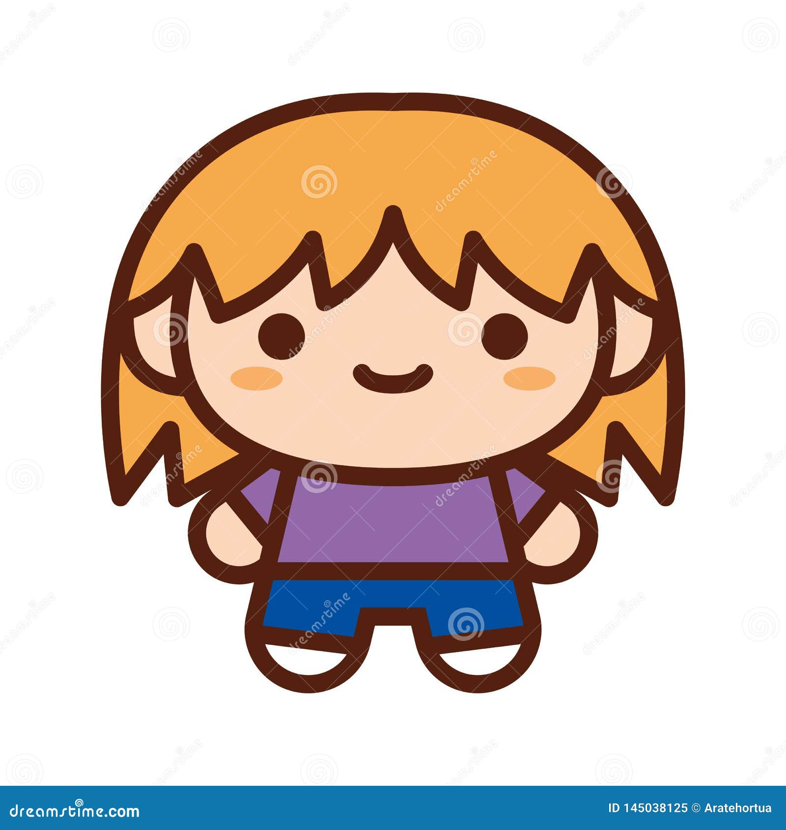 Cute Character Isolated on White Background Stock Vector - Illustration ...