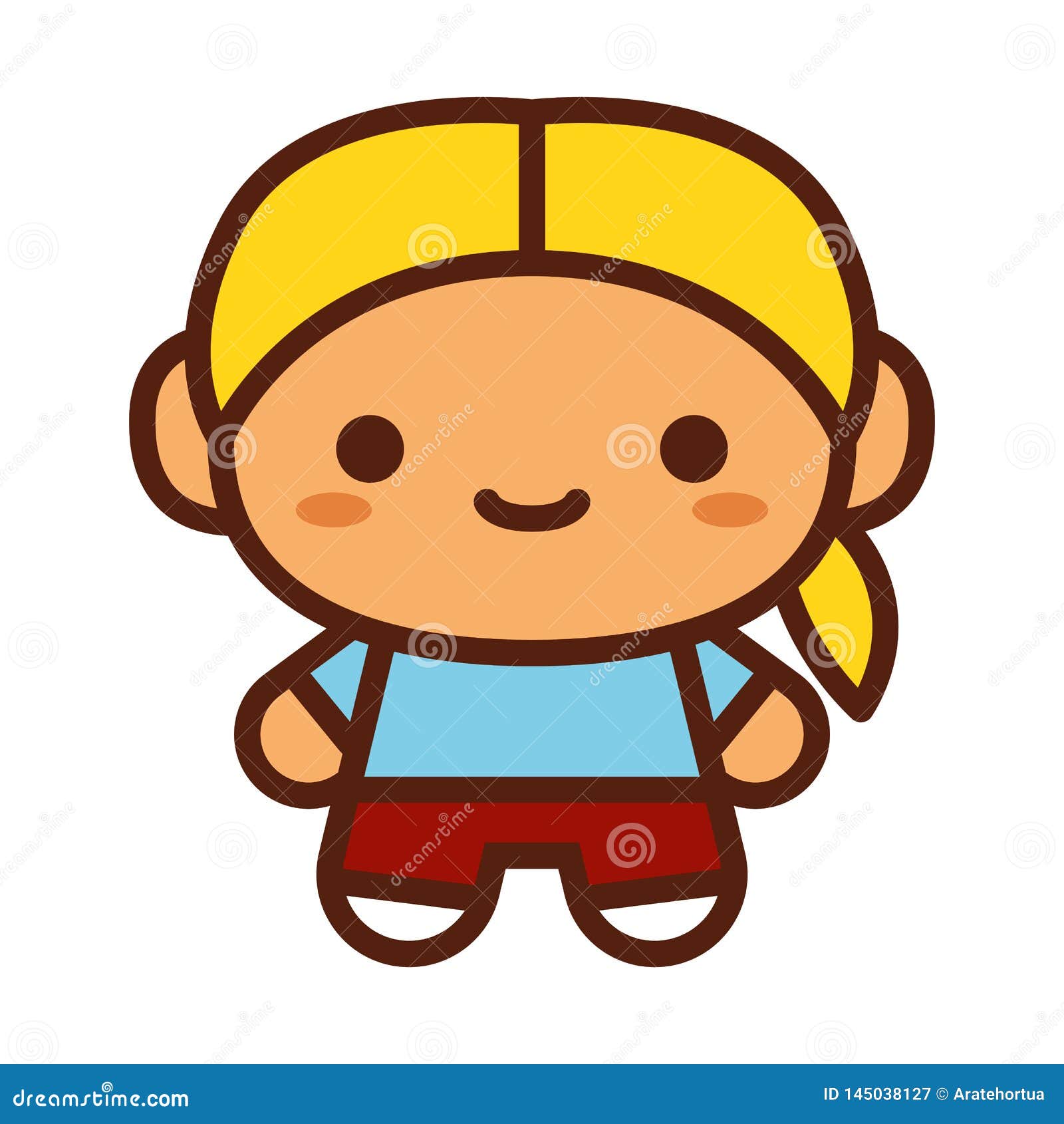 Cute Character Isolated on White Background Stock Vector - Illustration ...