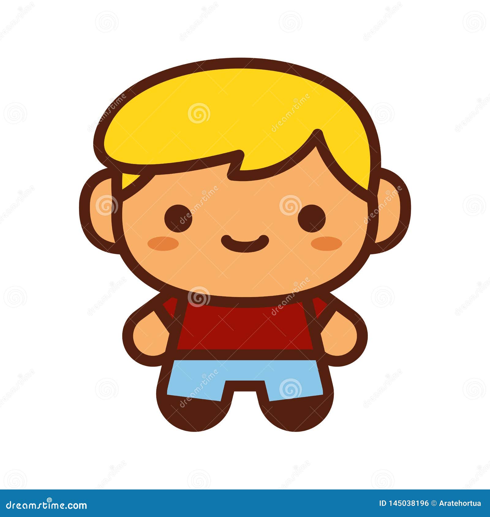 Cute Character Isolated on White Background Stock Vector - Illustration ...