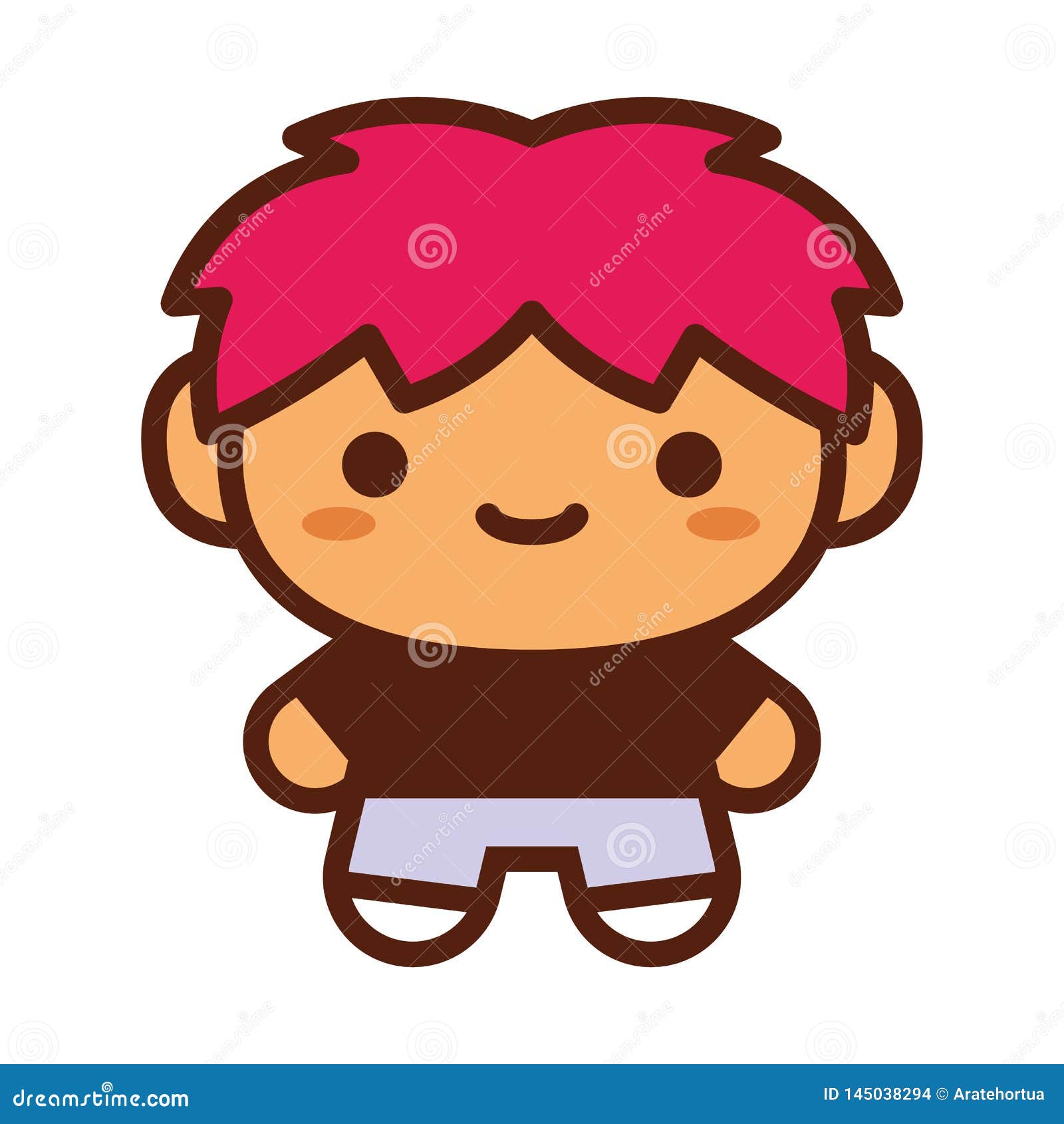 Cute Character Isolated on White Background Stock Illustration ...