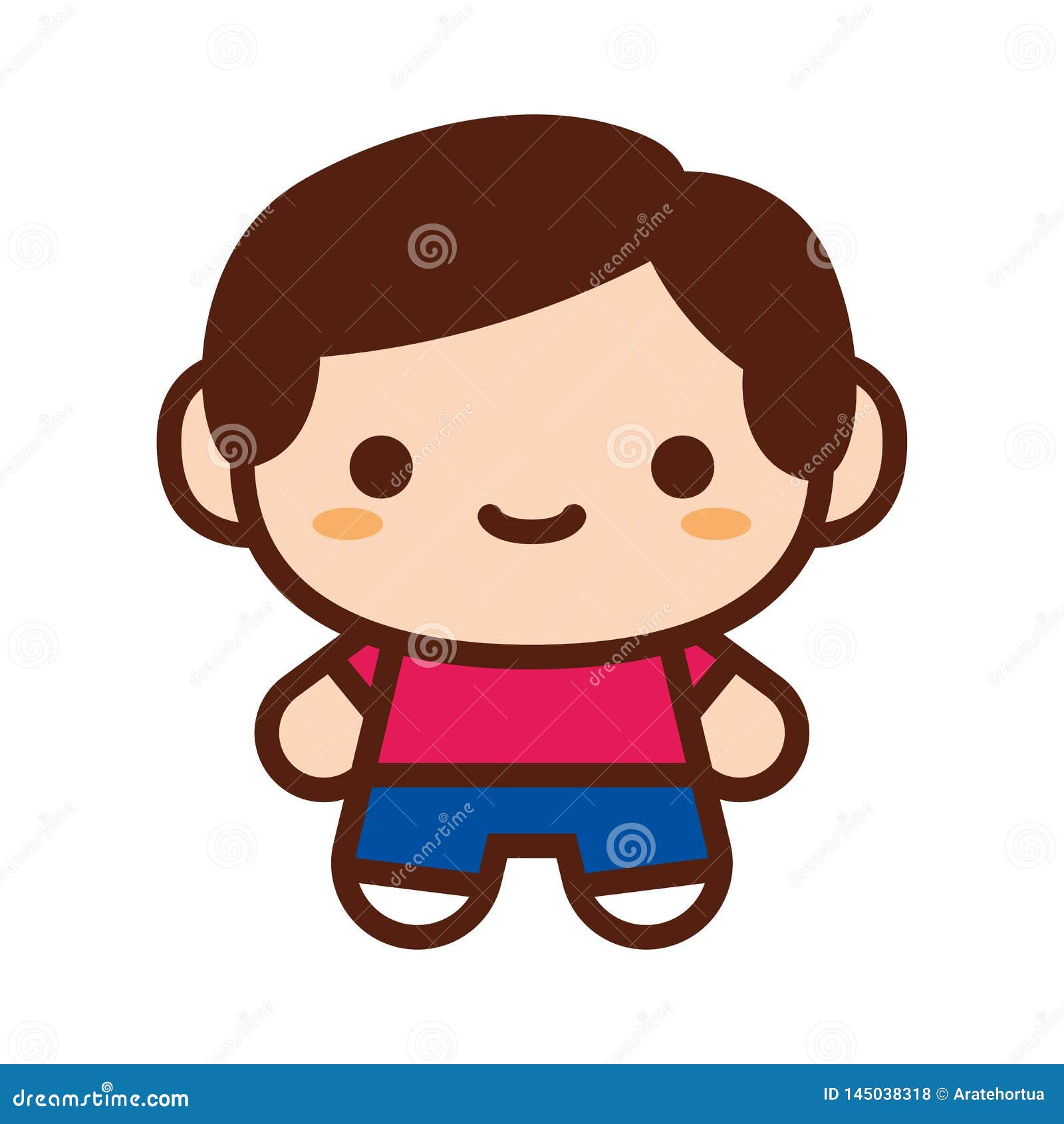 Cute Character Isolated on White Background Stock Vector - Illustration ...