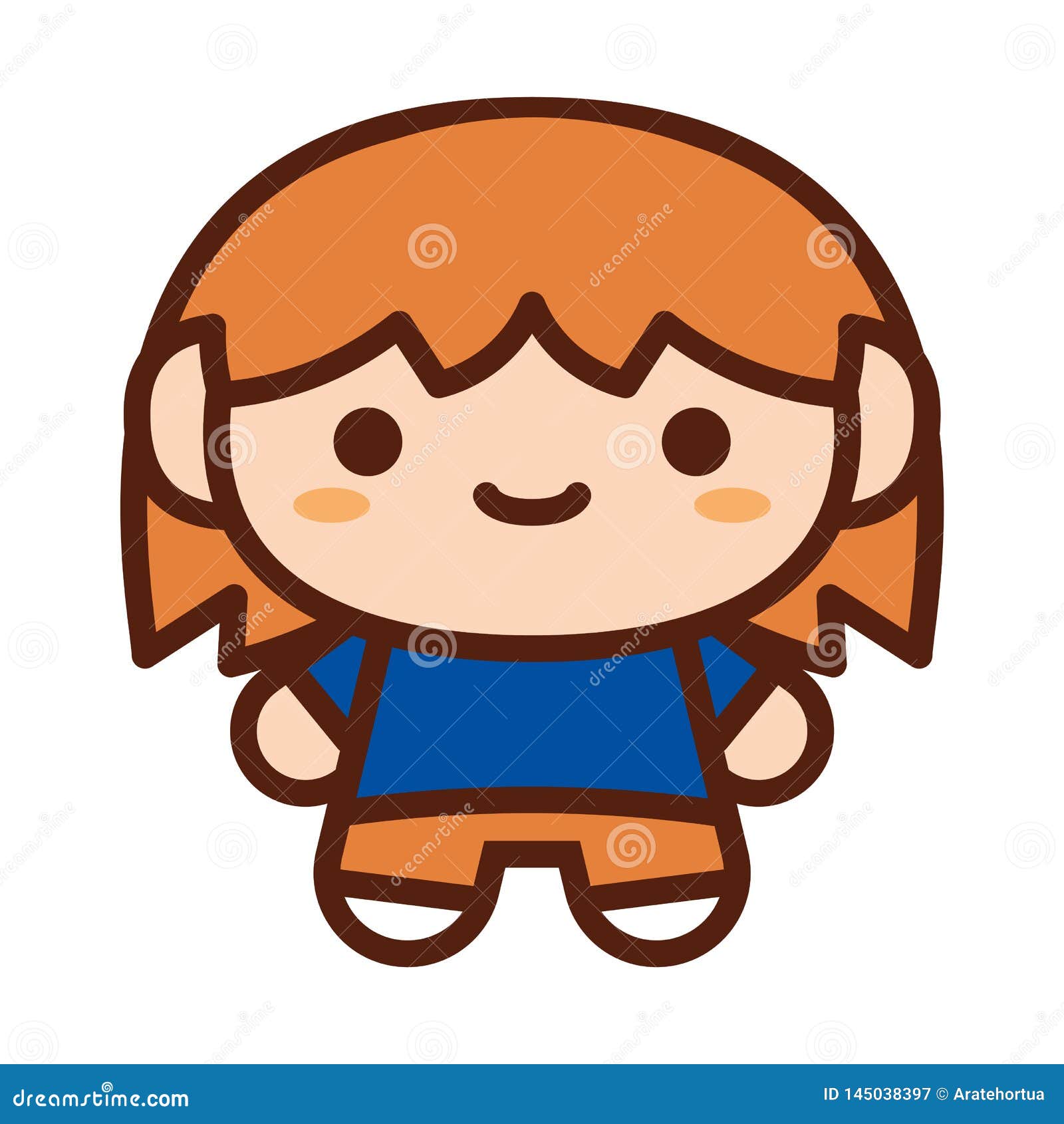 Cute Character Isolated on White Background Stock Vector - Illustration ...