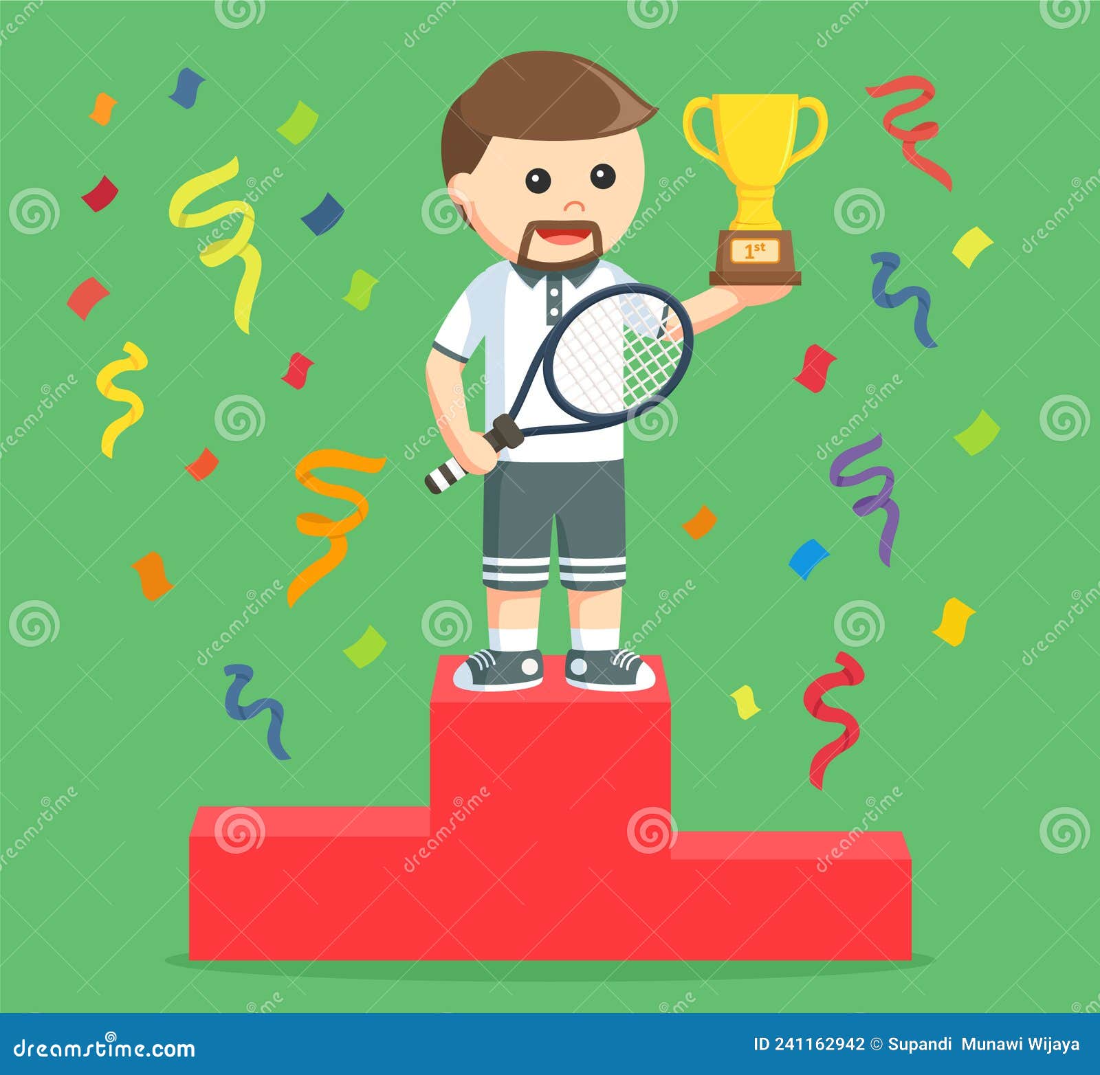 Badminton Player Character Profession Design Vector Stock Vector ...