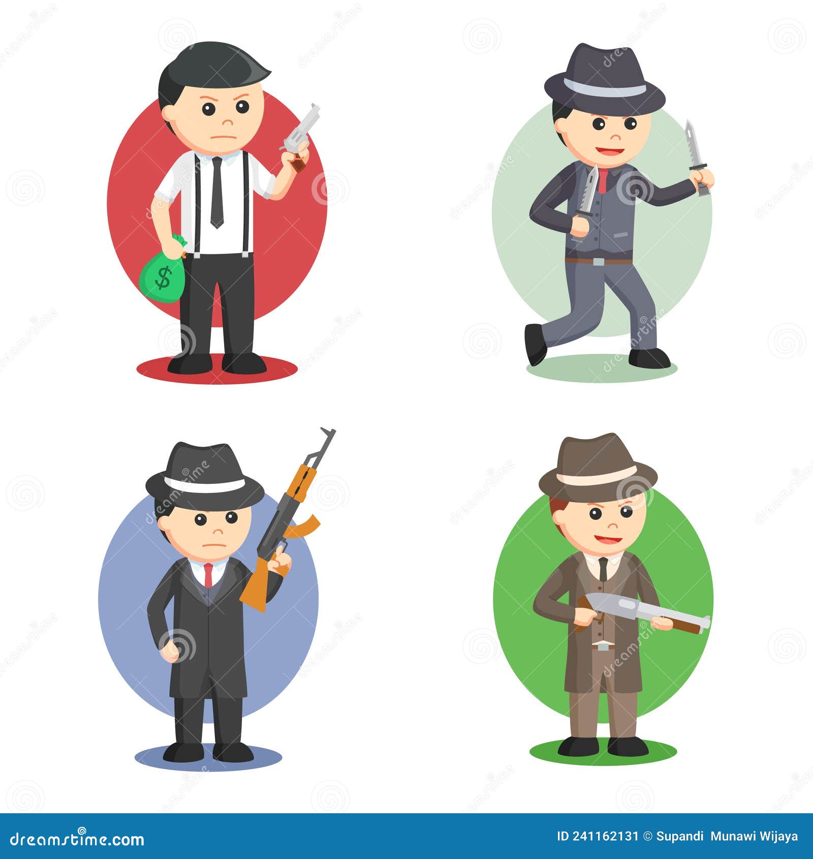 Mafia Man Character Vector Illustration | CartoonDealer.com #65545074