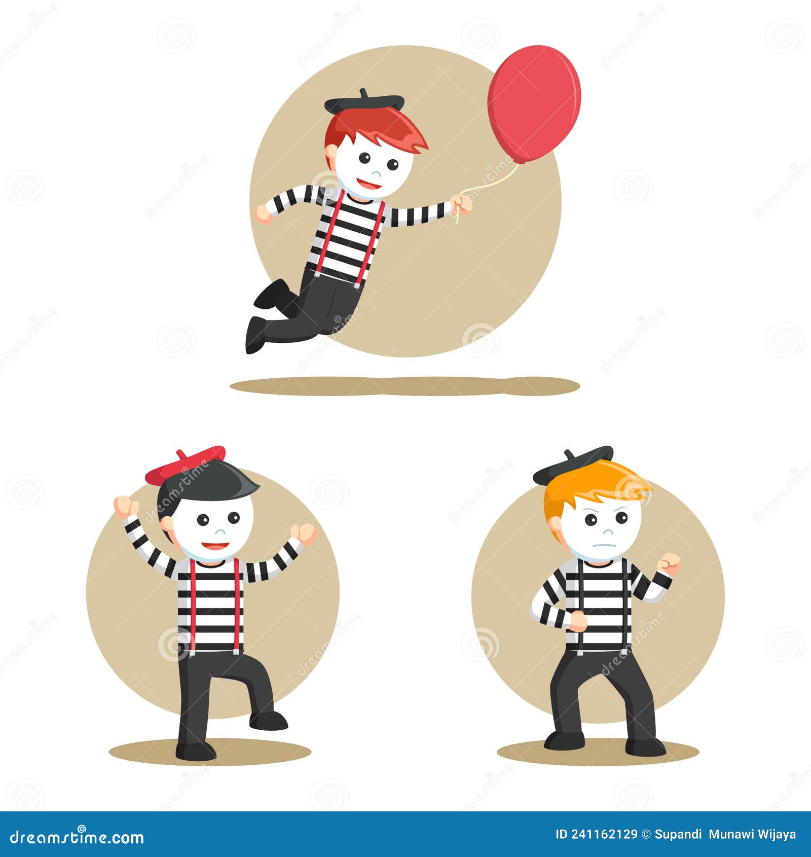 Pantomime Character Profession Design Vector Stock Vector ...