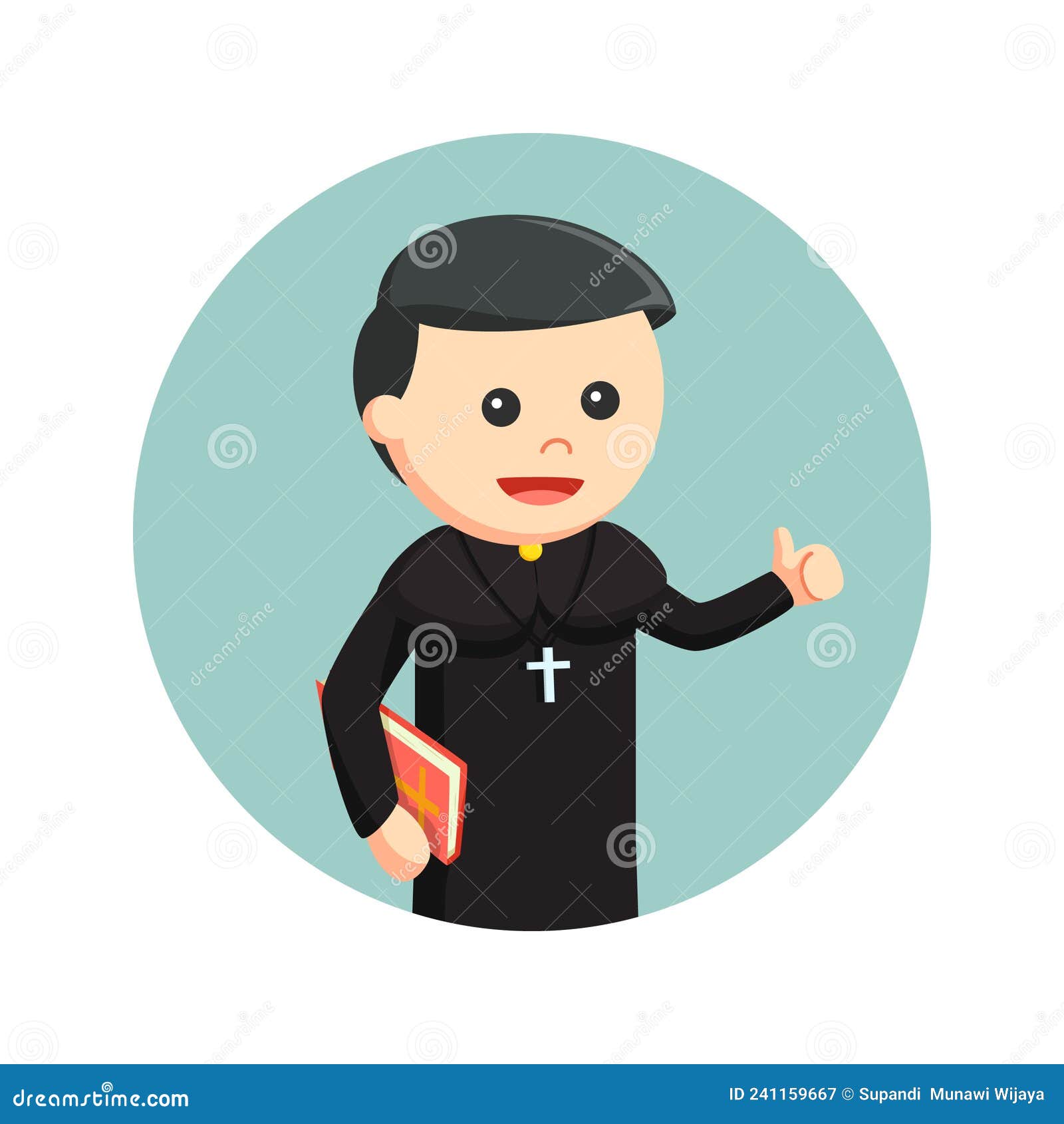 Priest Character Profession Design Vector Stock Vector - Illustration ...