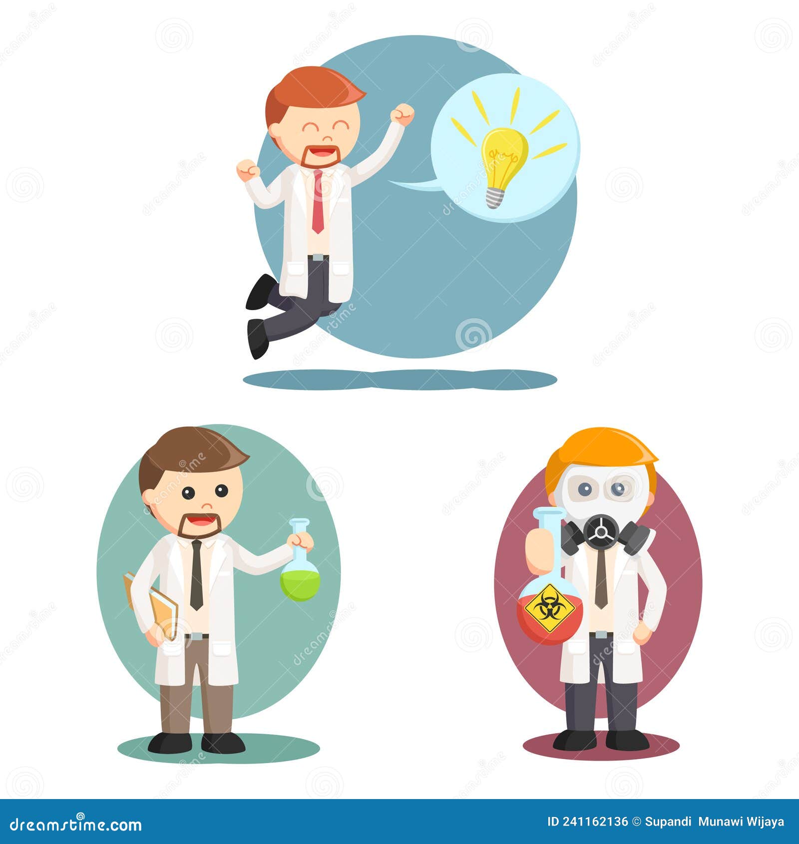 Scientist Character Profession Design Vector Stock Vector ...
