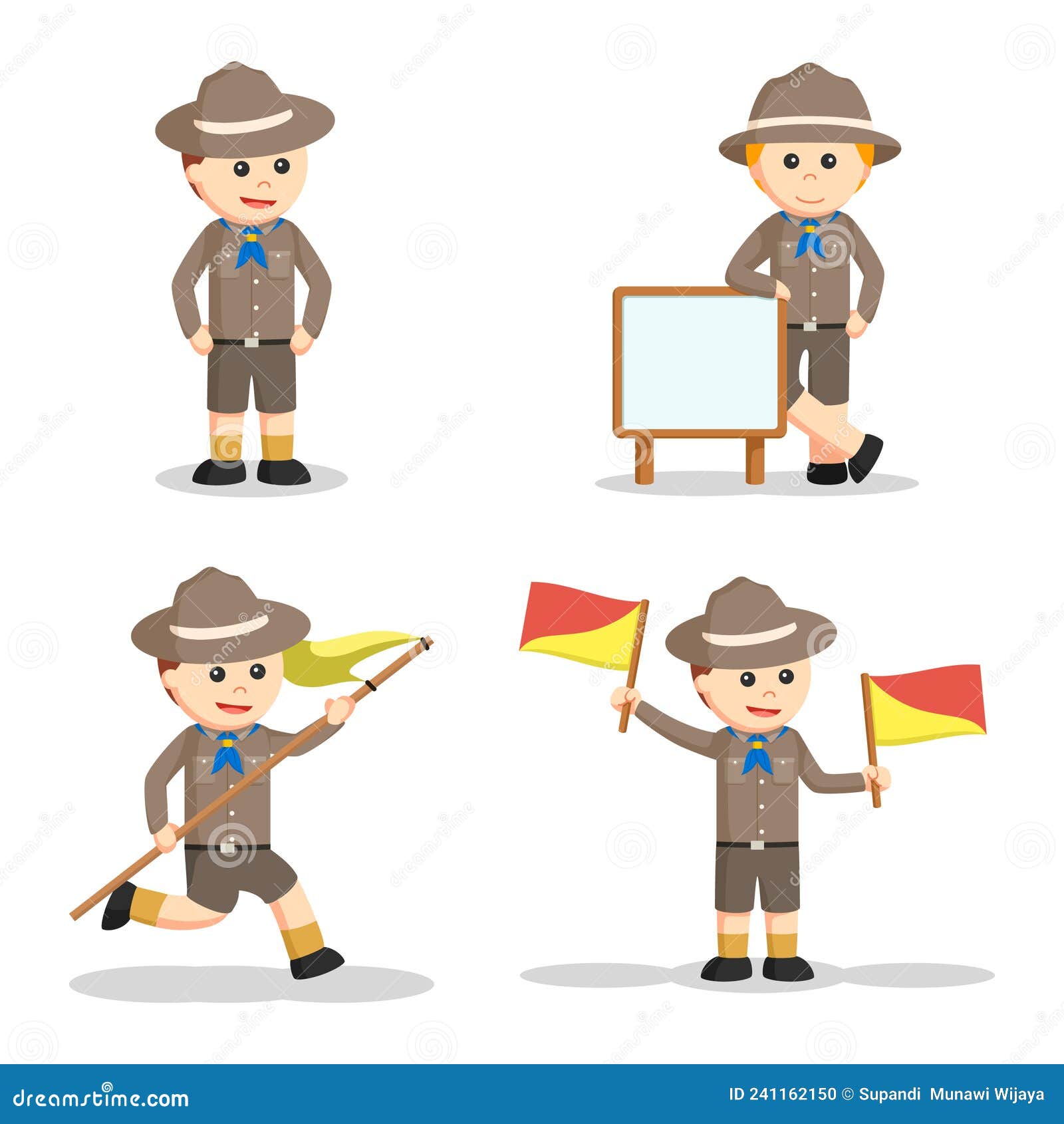Scout Character Profession Design Vector Stock Vector - Illustration of ...