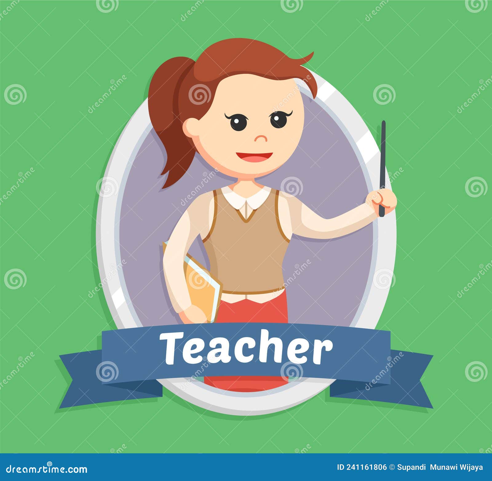 Teacher Character Profession Design Vector Stock Vector - Illustration ...