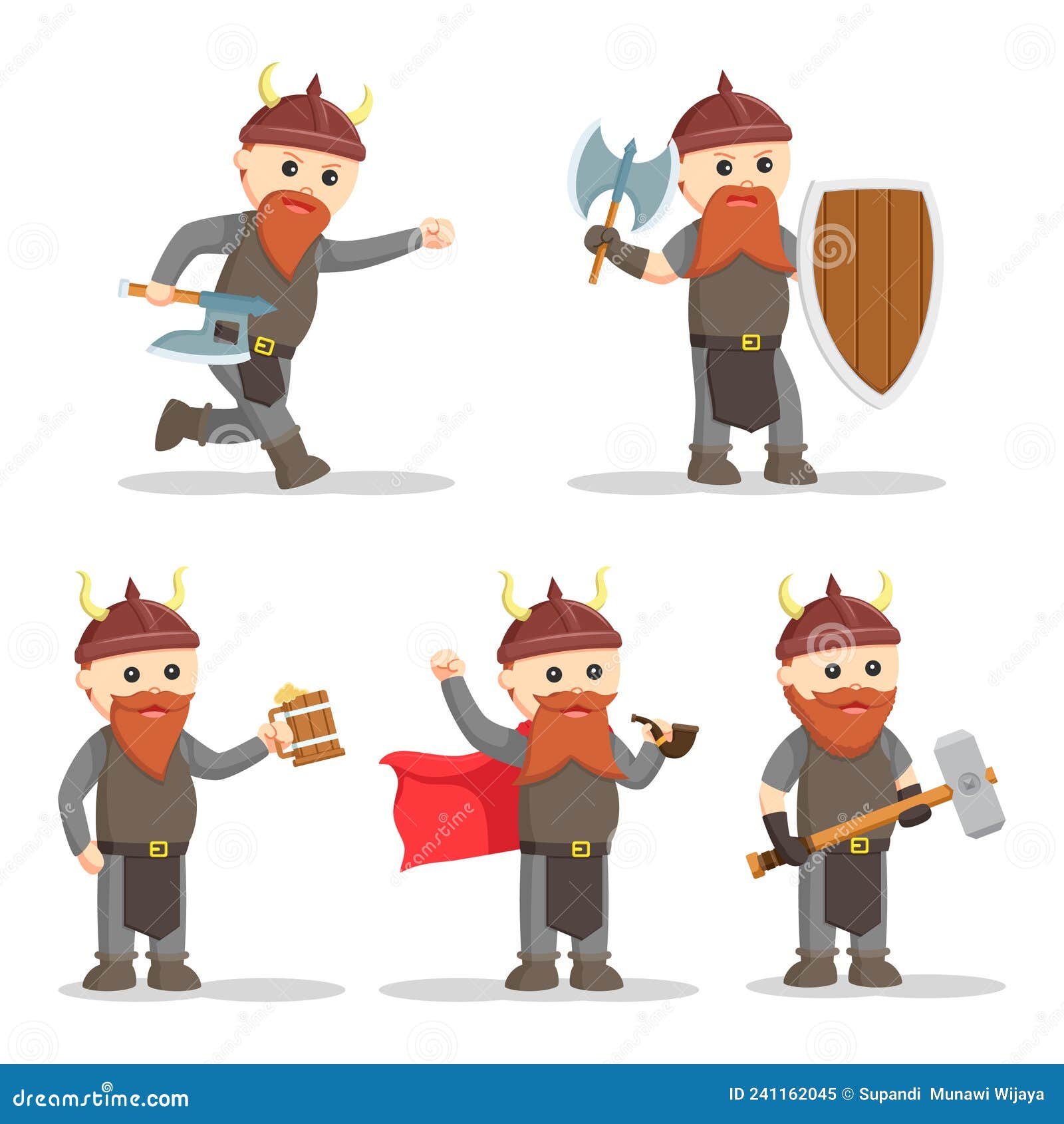 Viking Character Profession Design Vector Stock Vector - Illustration ...