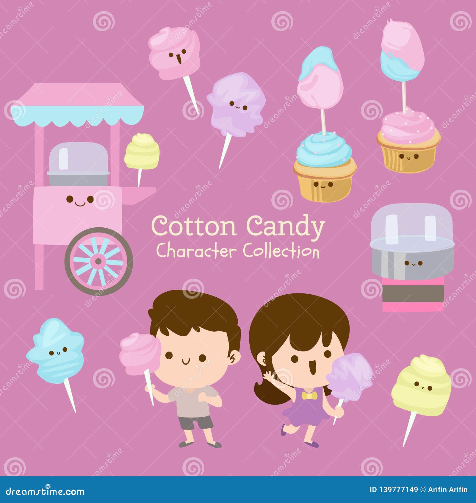 Cute Character Set of Computer Stock Vector - Illustration of dessert ...