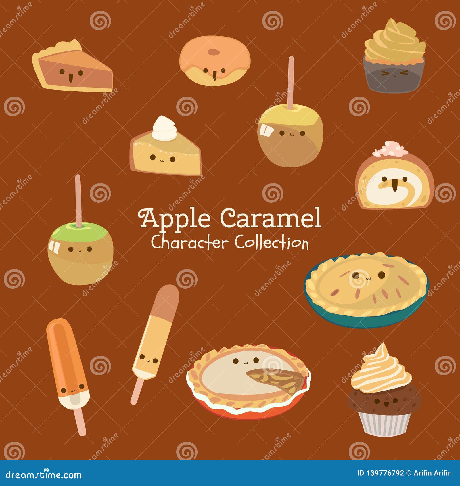 Cute character set of food stock vector. Illustration of delicious ...