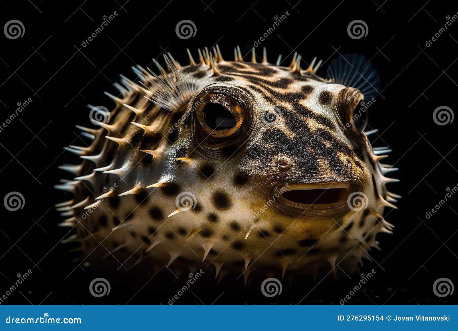 A Cute and Charming Puffer Fish, with Its Distinctive Round Shape and ...
