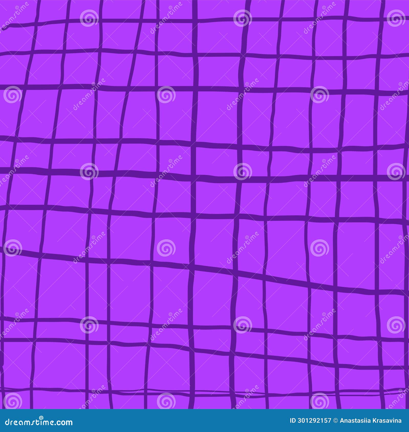 Cute Checkered Hand Drawn Pattern. Bright Neon Background Made in ...