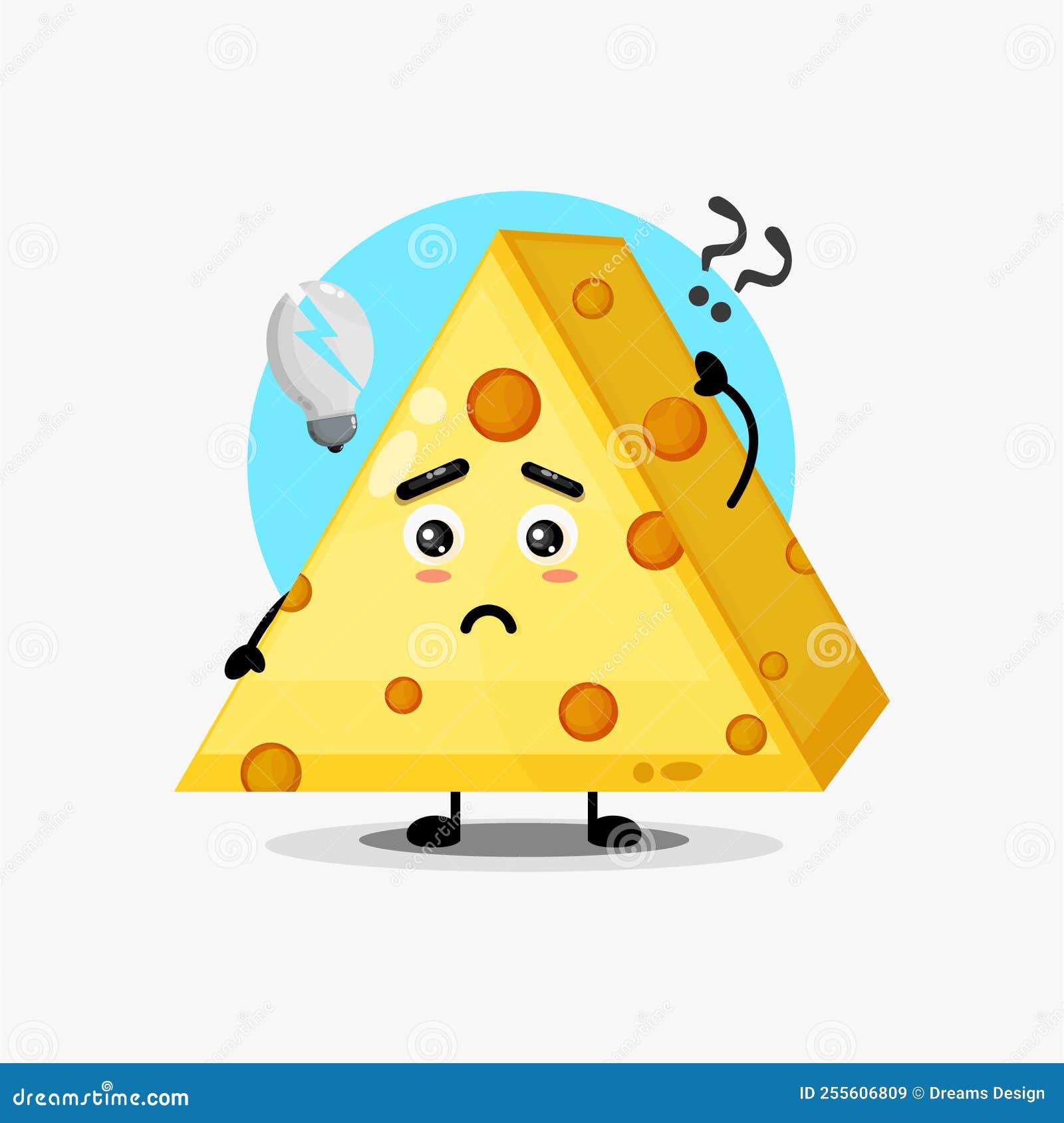 Cute Cheese Characters Sliced In Triangle Pieces. Cartoon Dairy ...