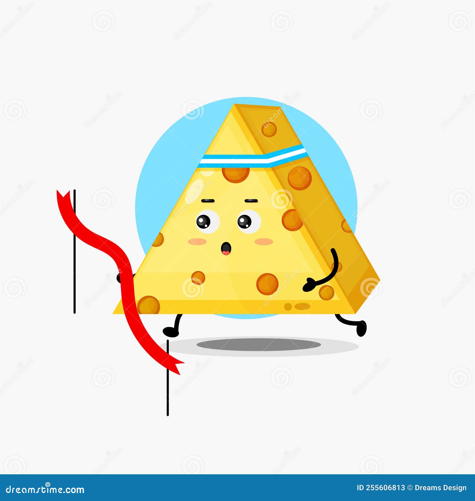 Cute Cheese Character Running Competition Stock Vector - Illustration ...
