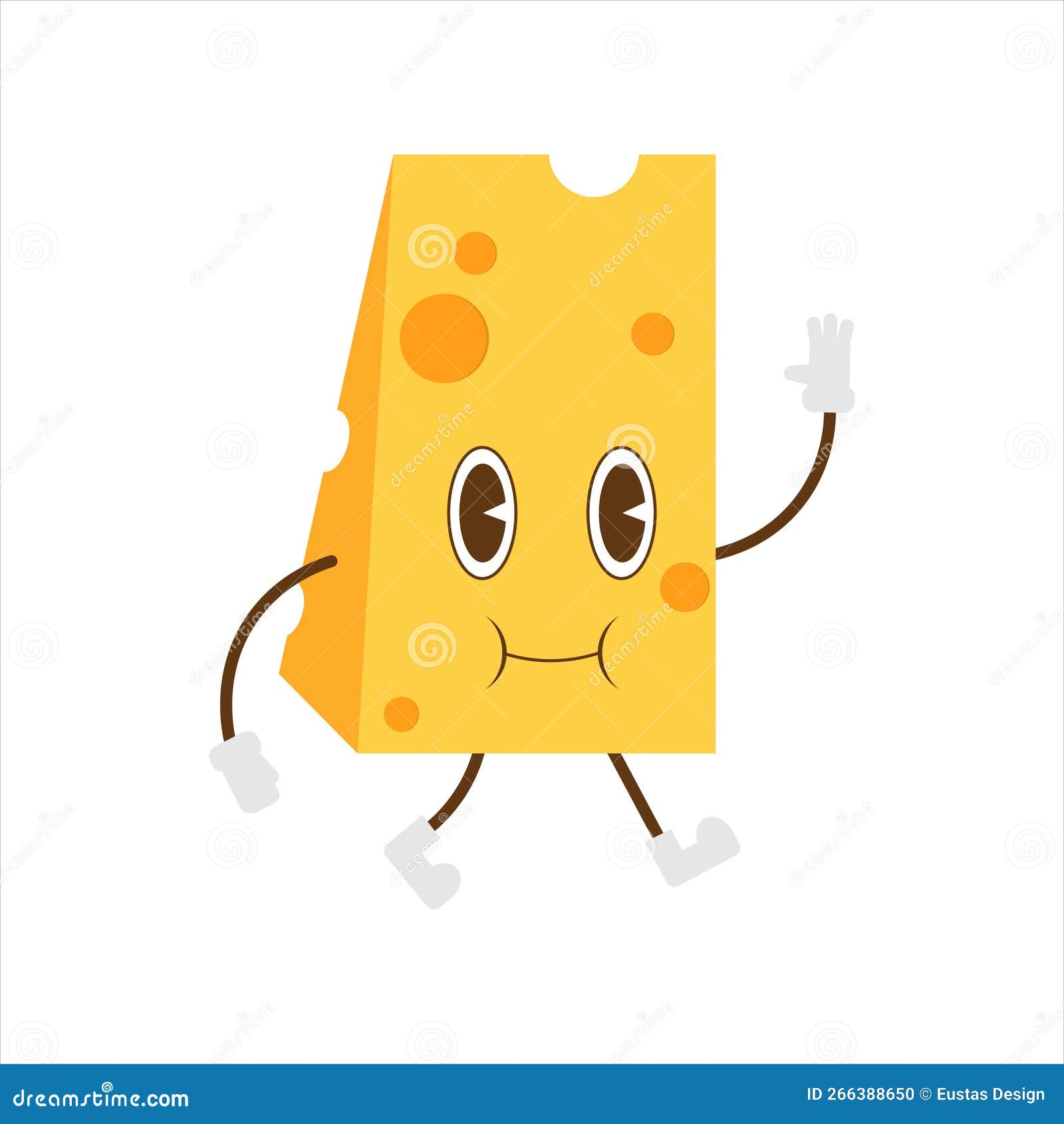 Cute Cheese Illustration stock vector. Illustration of line - 266388650