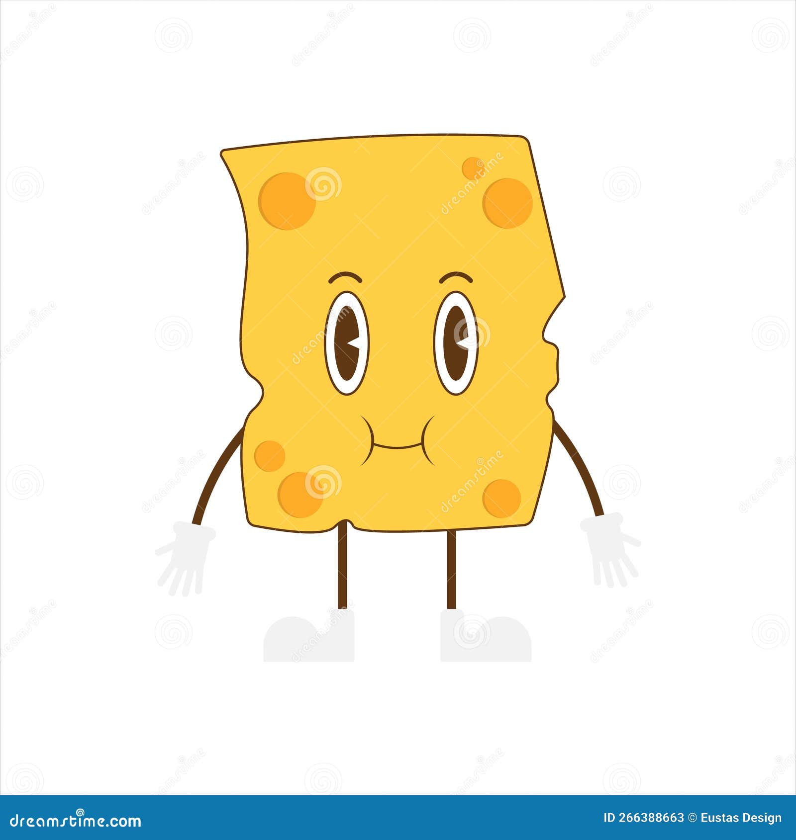 Cute Cheese Illustration stock vector. Illustration of brand - 266388663