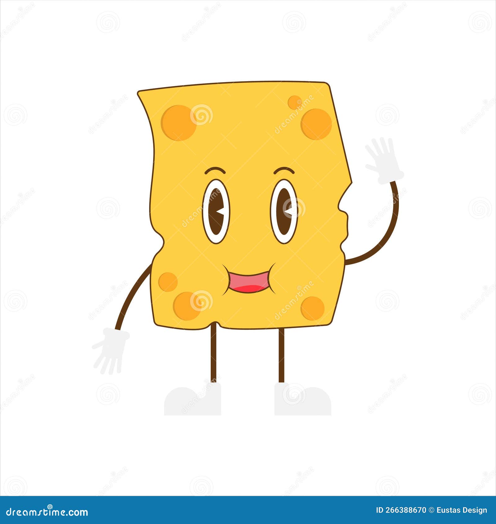Cute Cheese Illustration stock vector. Illustration of diagram - 266388670