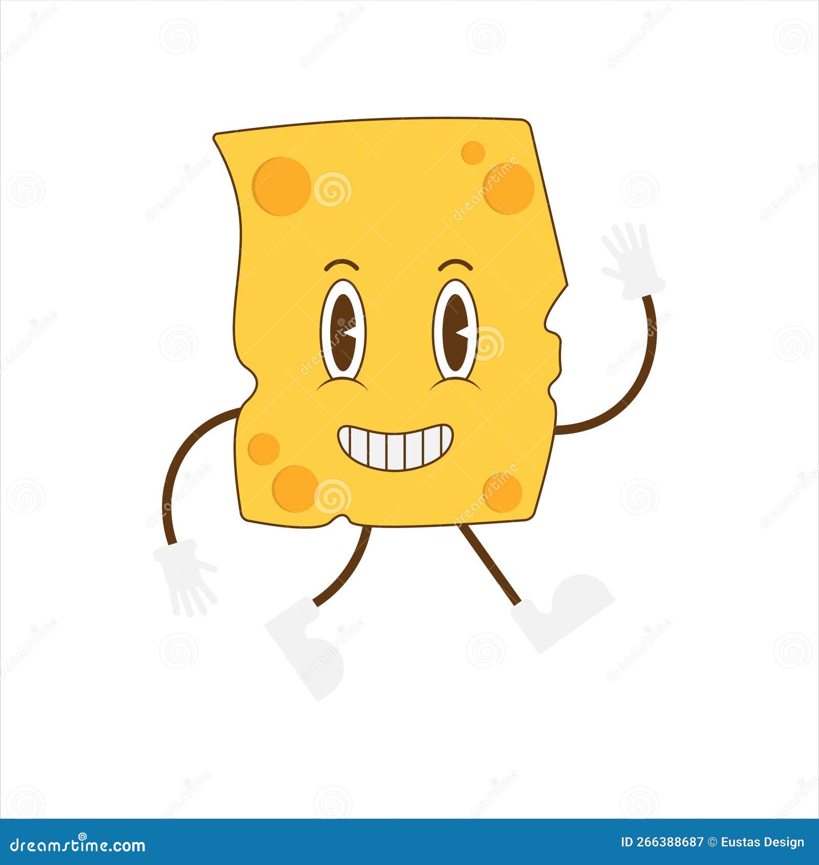 Cute Cheese Illustration stock vector. Illustration of food - 266388687