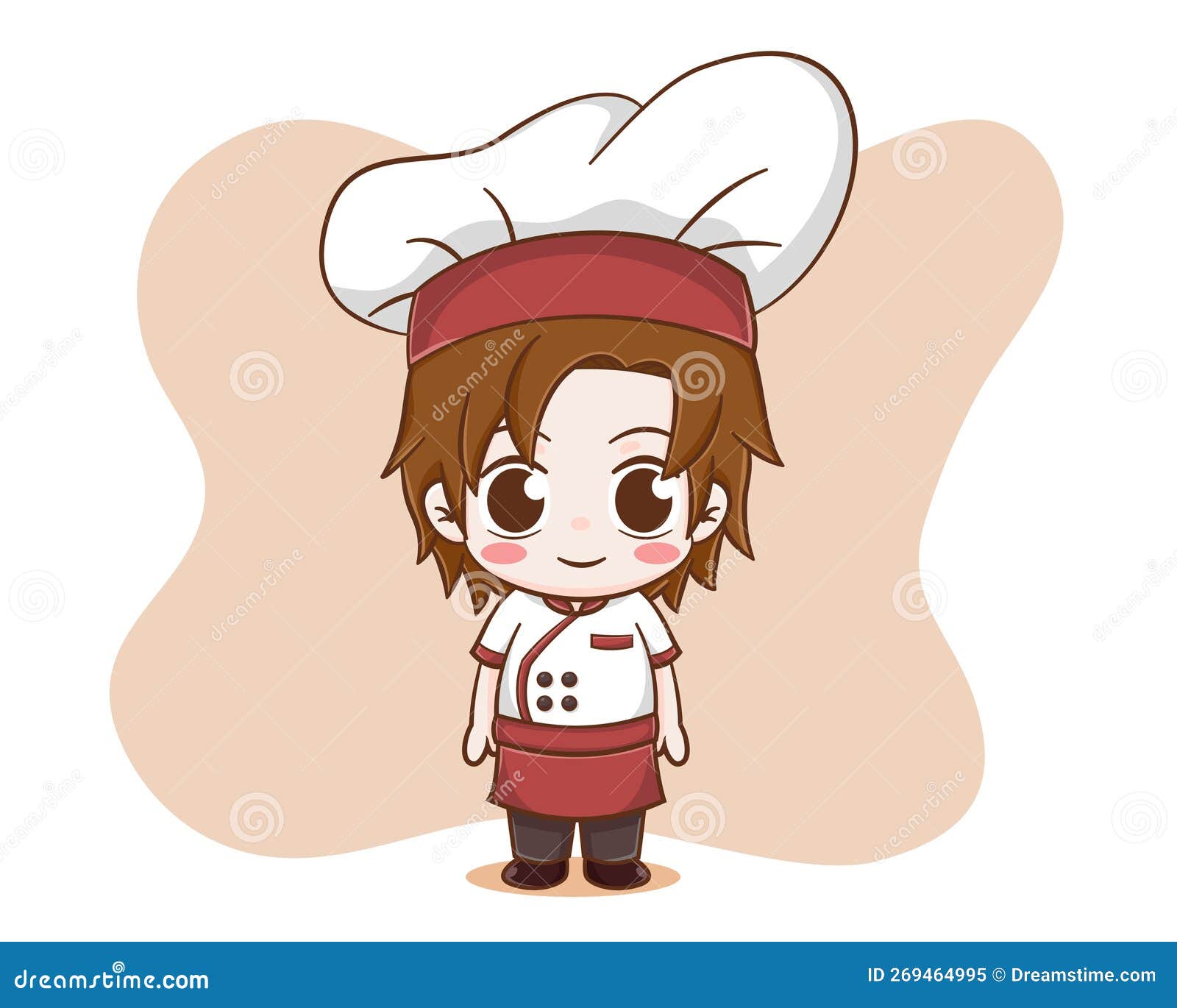 Cute Chef Boy Cartoon Illustration Stock Vector - Illustration of ...