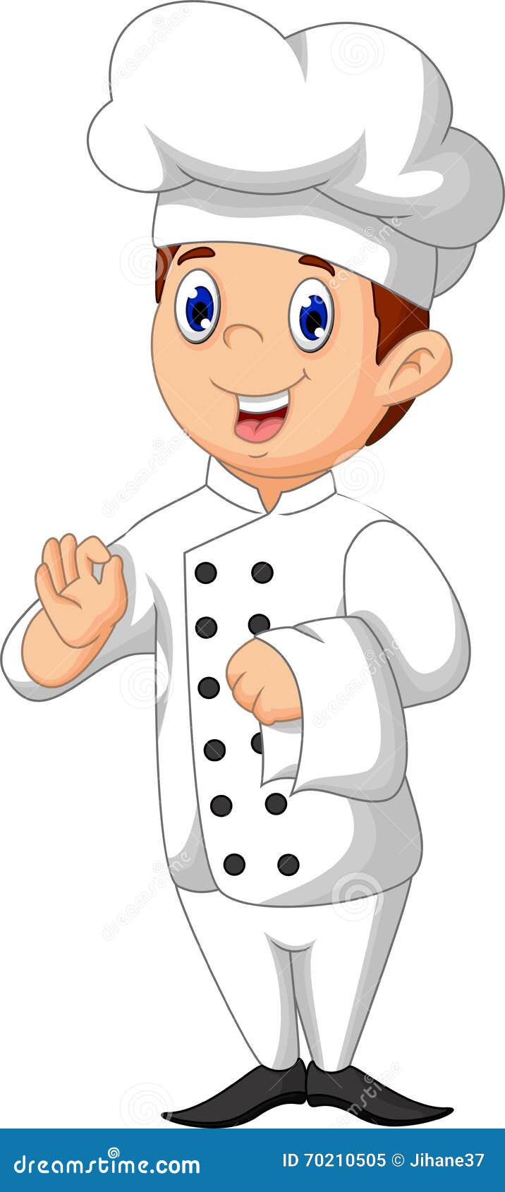 Cute chef cartoon stock illustration. Illustration of food - 70210505