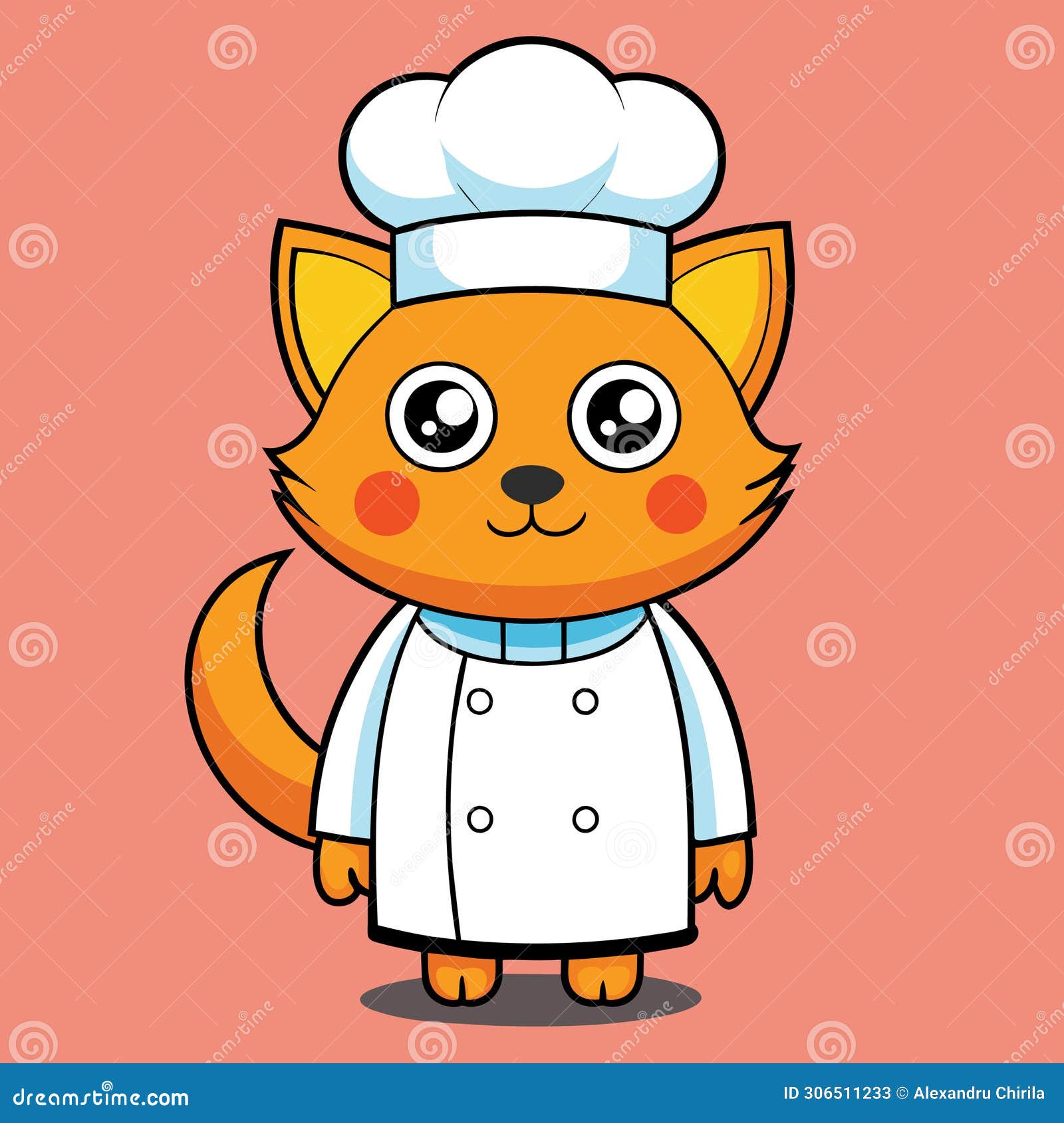 Cute Chef Cat Cute Antropomorphic Vector EPS Stock Vector ...