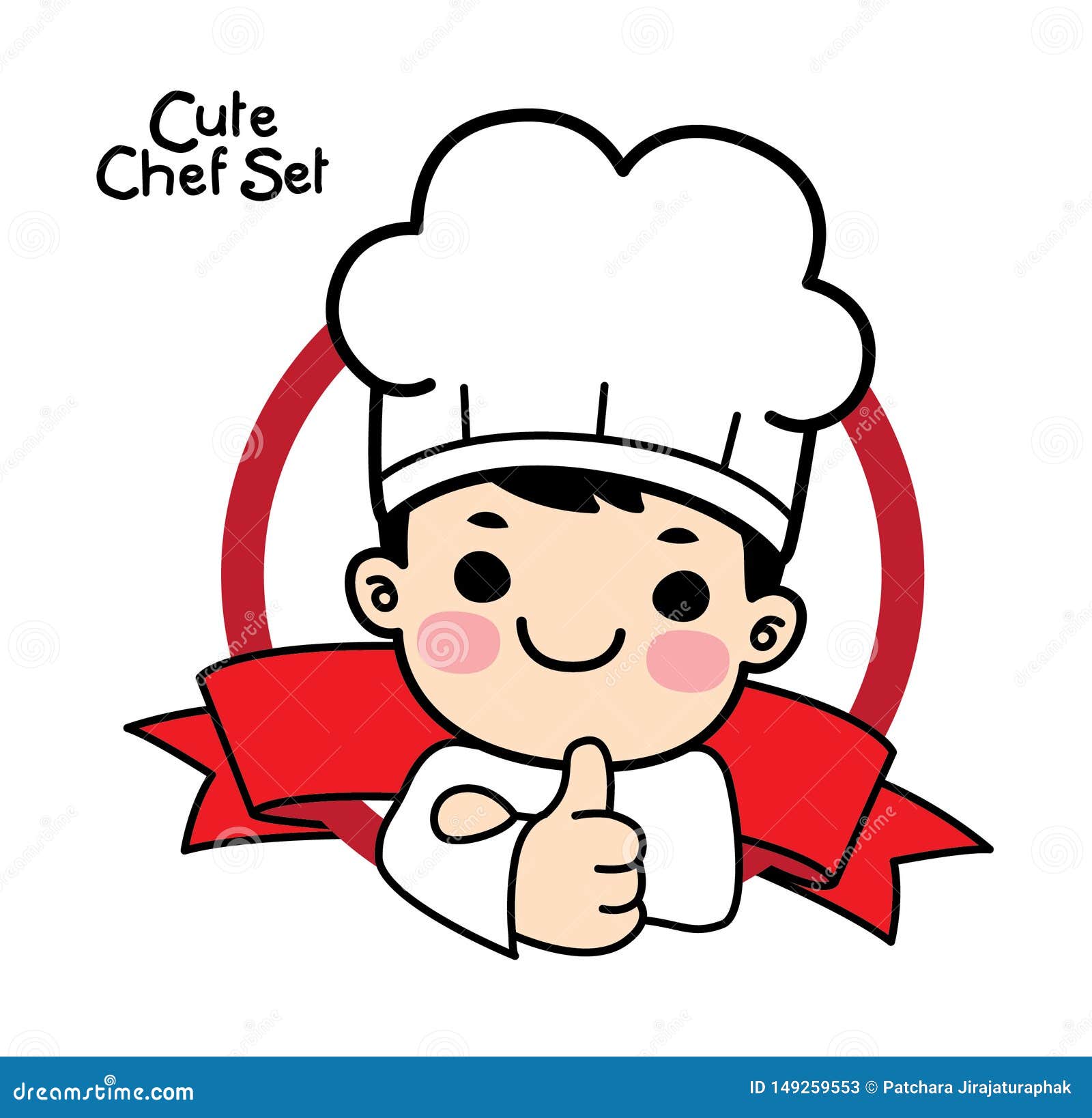 Characters Set in Chef Uniform.Vecter Stock Vector - Illustration of ...