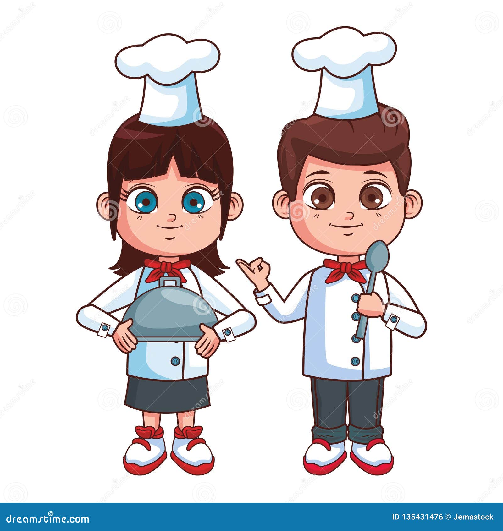 Cute chef children cartoon stock vector. Illustration of kids - 135431476