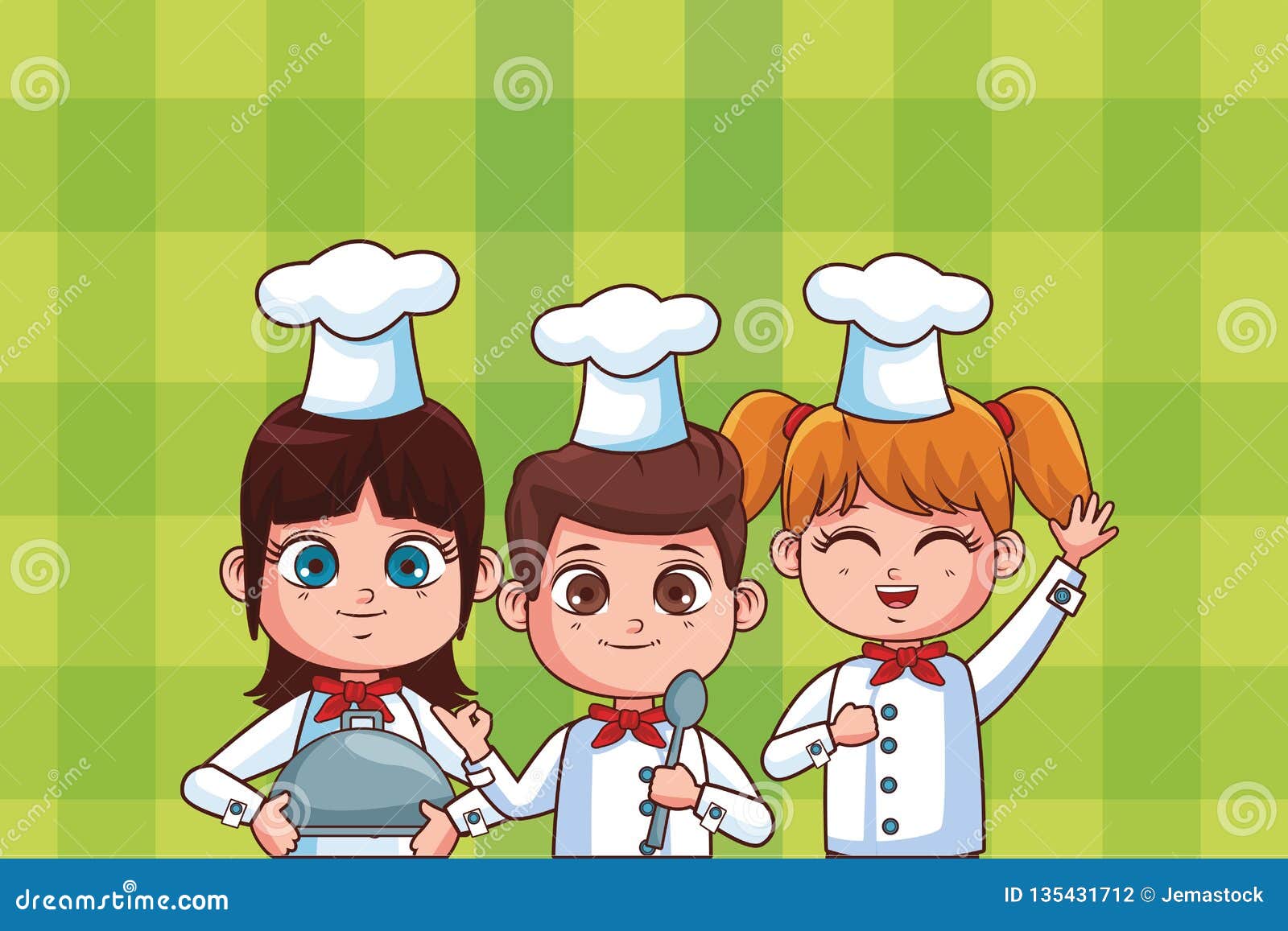 Cute chef children cartoon stock vector. Illustration of chef - 135431712
