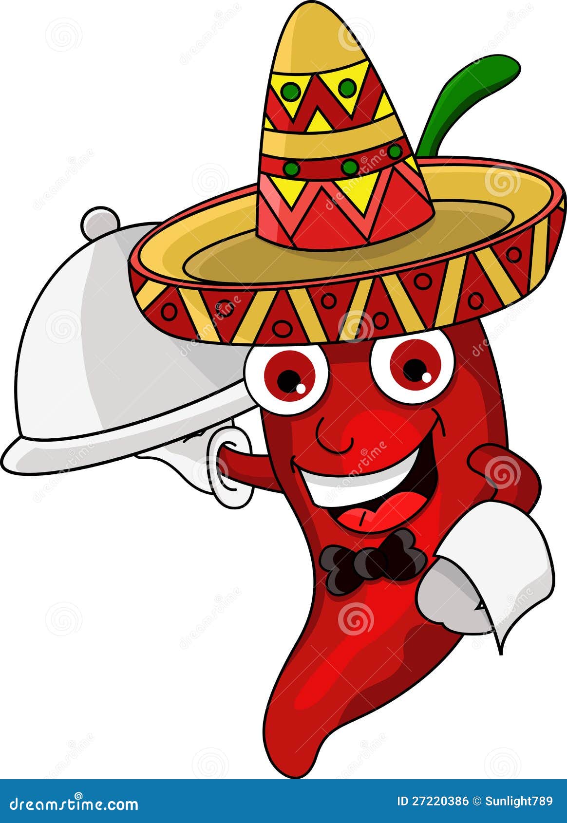 The Cute Chef Chili Cartoon Stock Illustration - Illustration of food ...