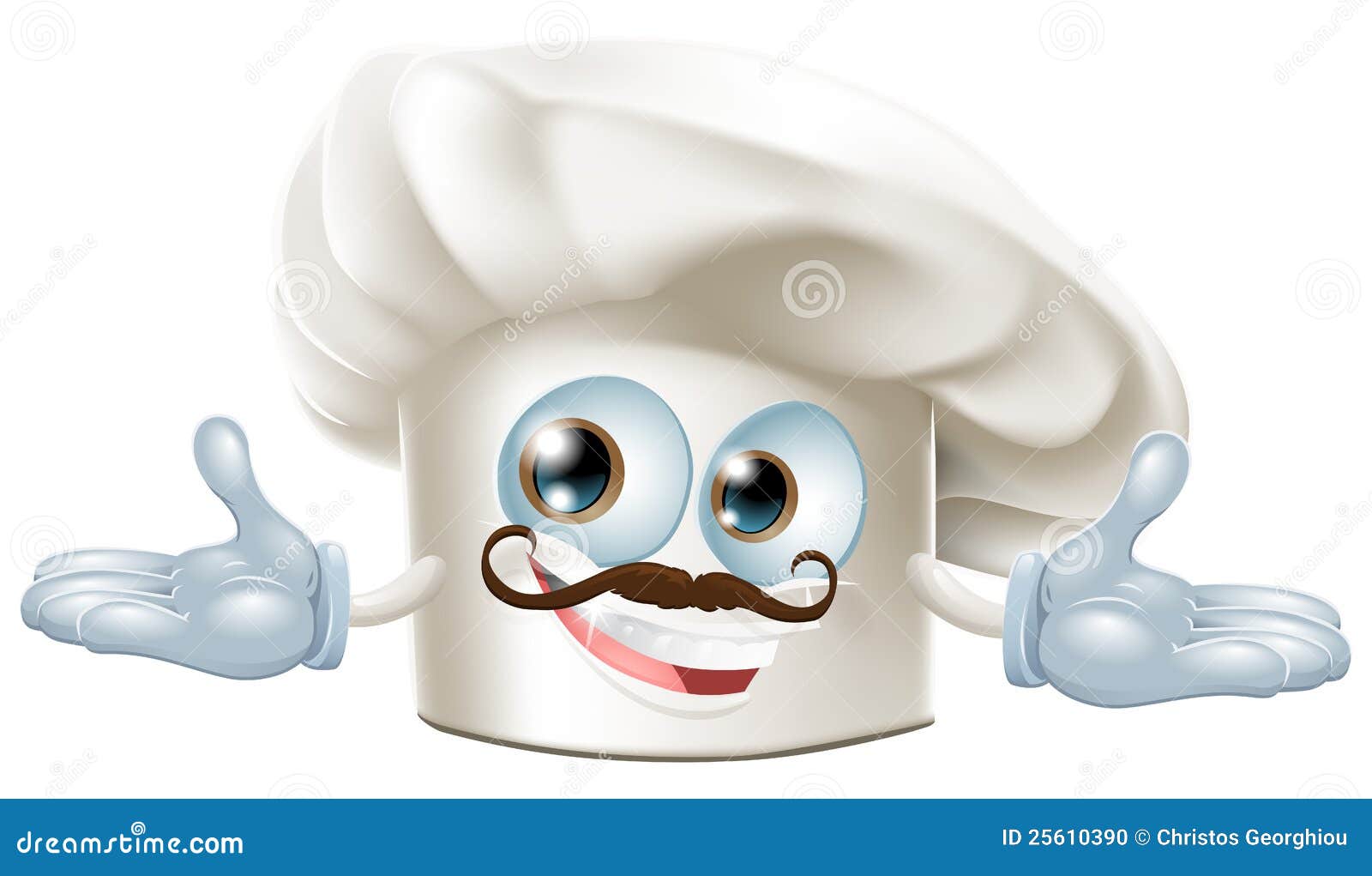Cute chef hat mascot stock vector. Illustration of french - 25610390