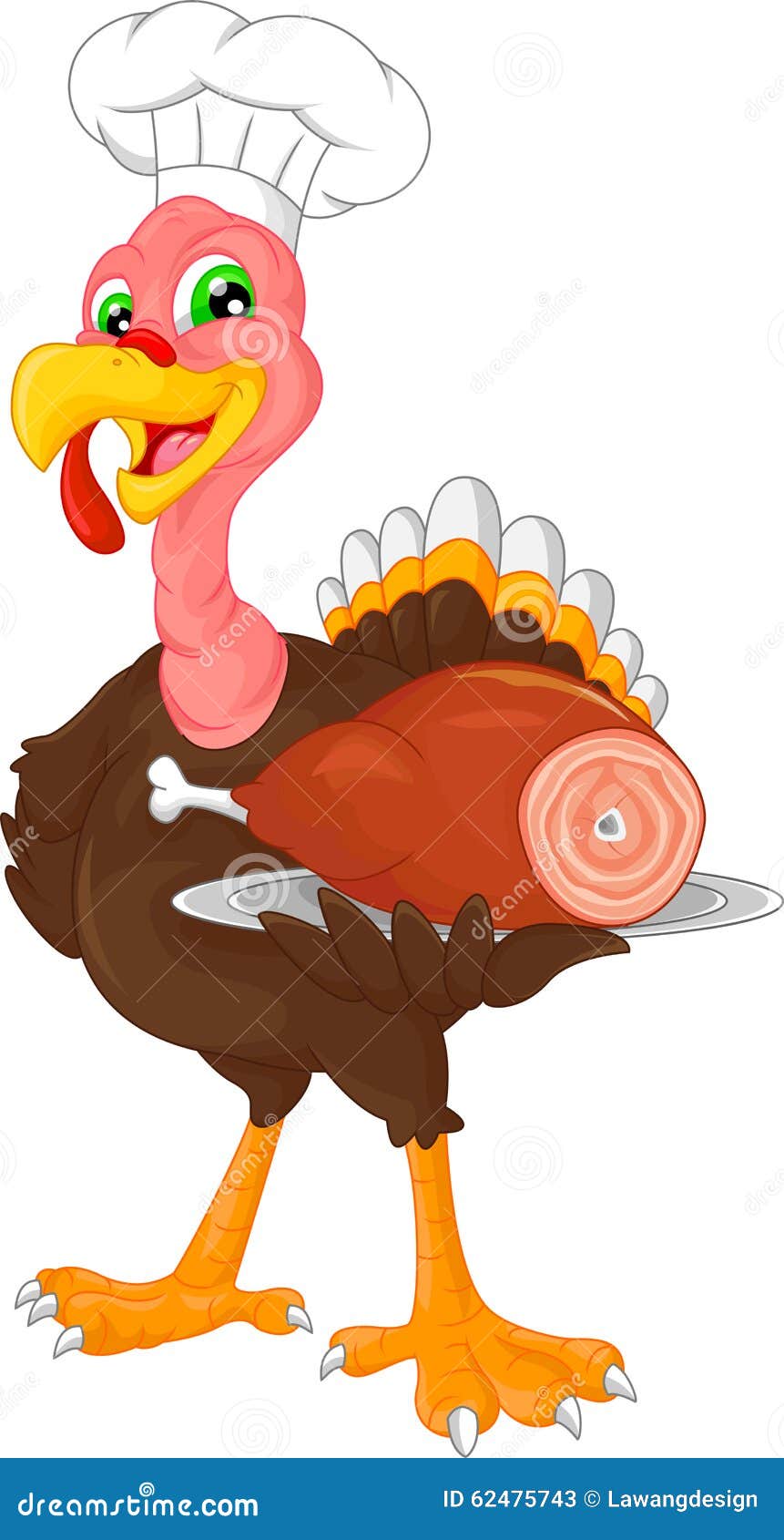 Chef Turkey Thanksgiving Sign Vector Illustration | CartoonDealer.com ...