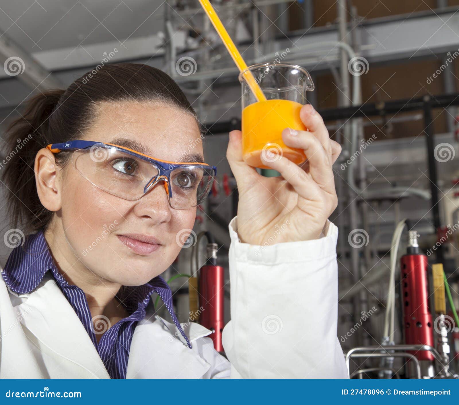 Cute Chemist Working in Laboratory Stock Photo - Image of caucasian ...