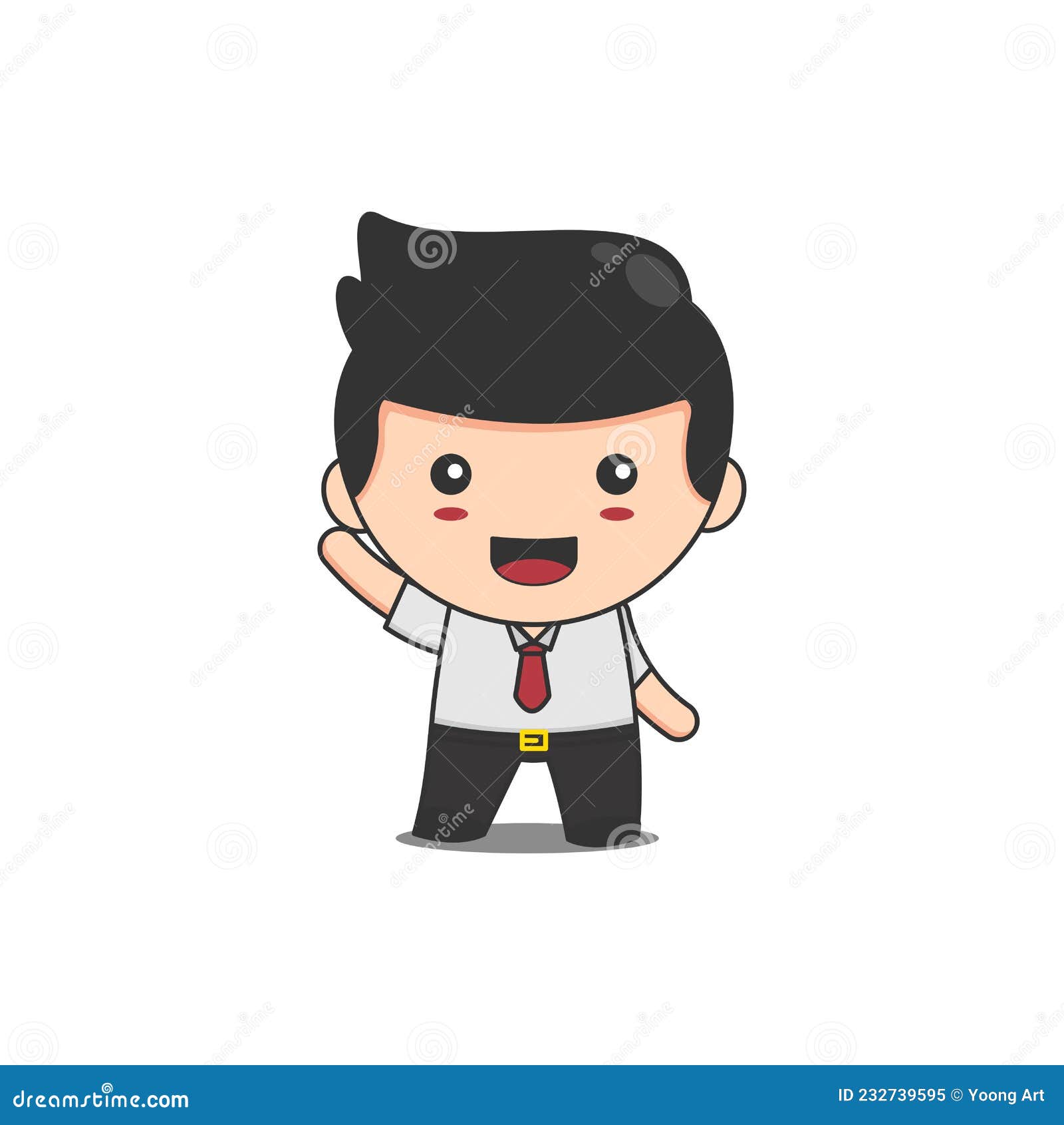 Cute chibi businessman stock vector. Illustration of design - 232739595