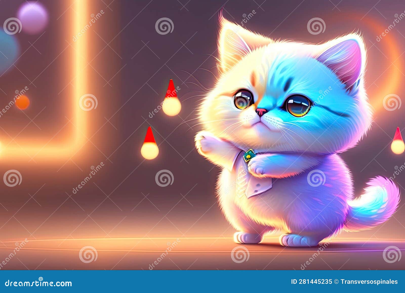 Cute Chibi Cartoon Cat Dance Stock Illustration - Illustration of ...