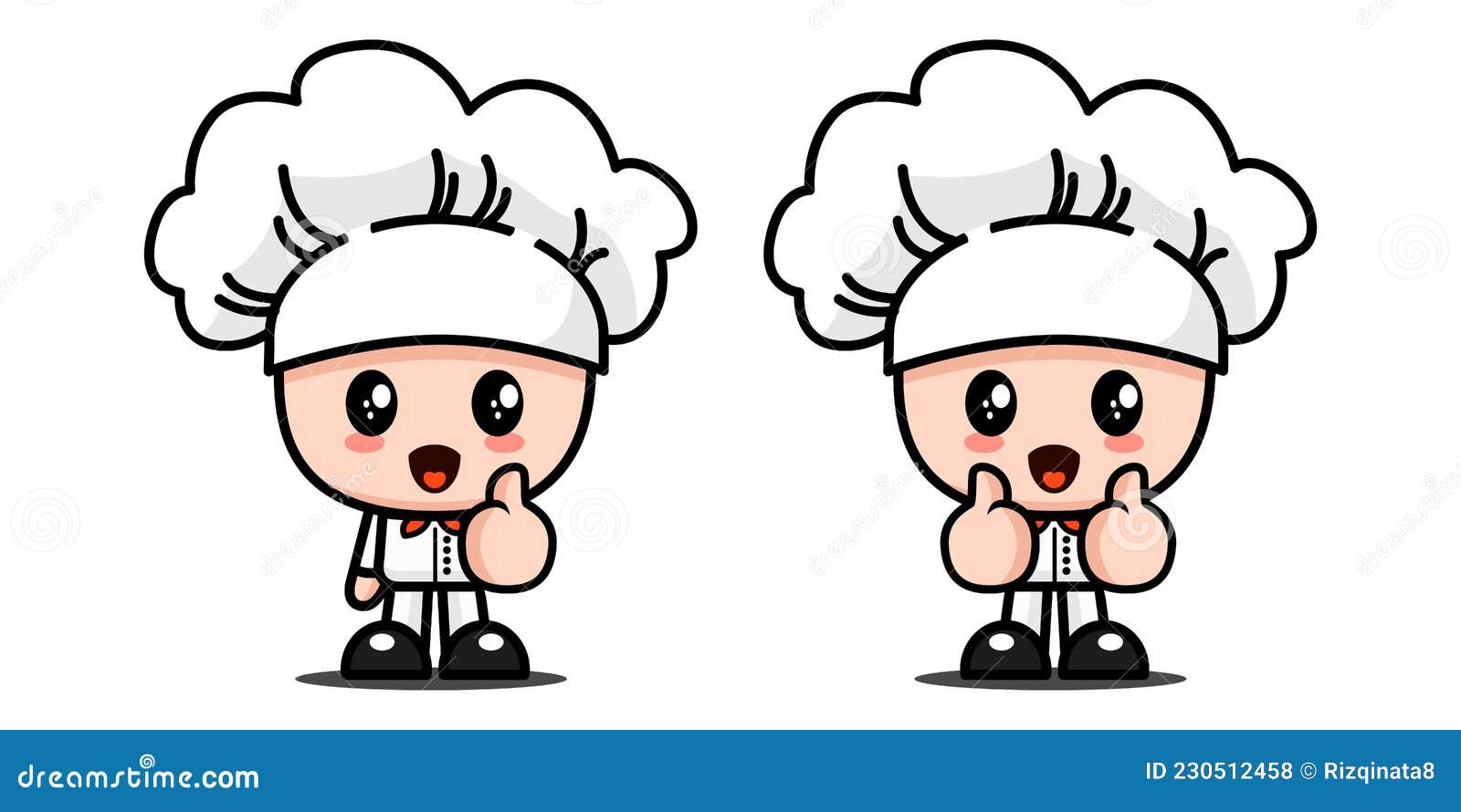 Adorable Chef with Thumbs Up-Cute Adorable Illustration Stock Vector ...