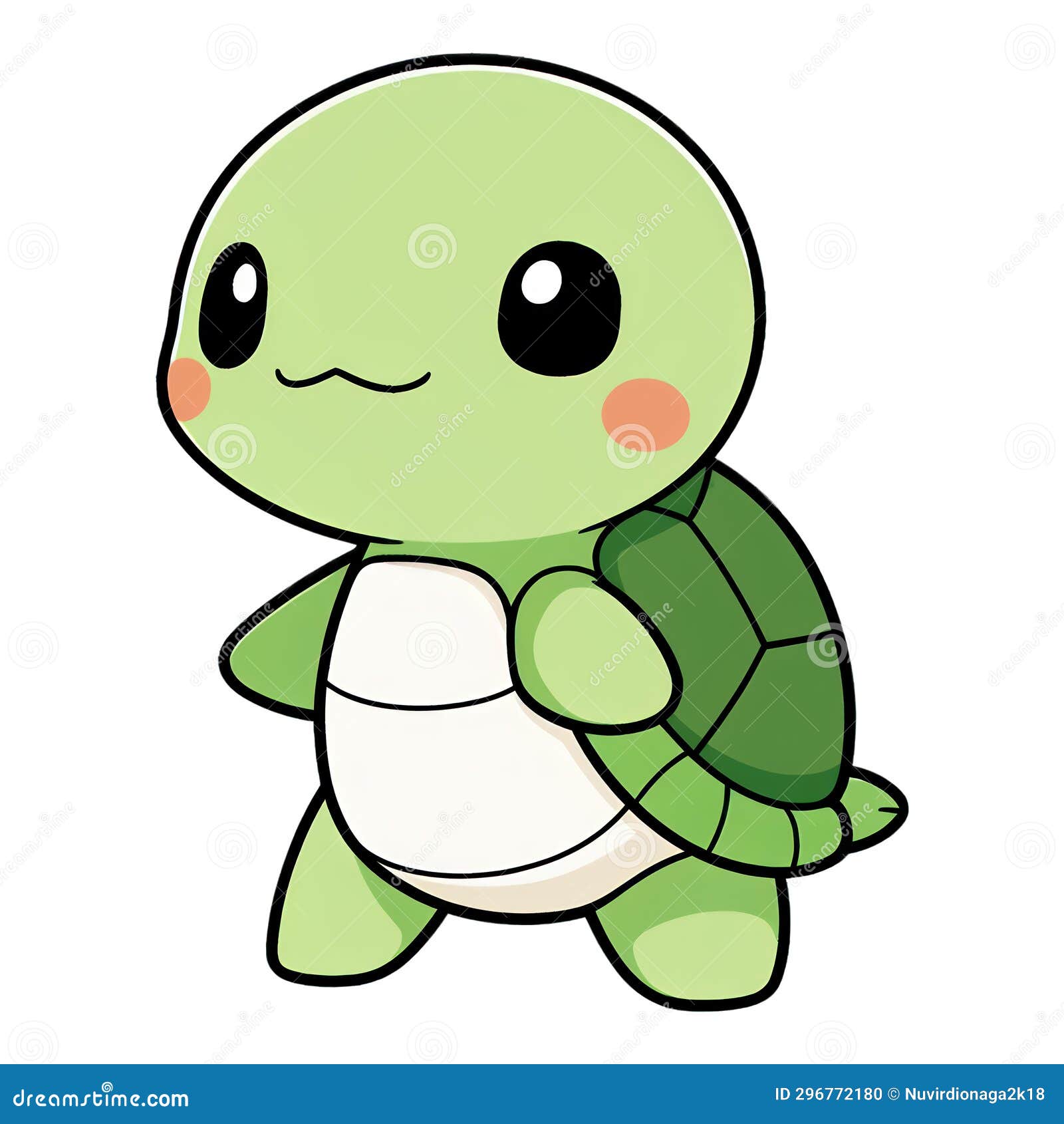 Cute Chibi Illustration of Turtle Stock Photo - Illustration of clipart ...