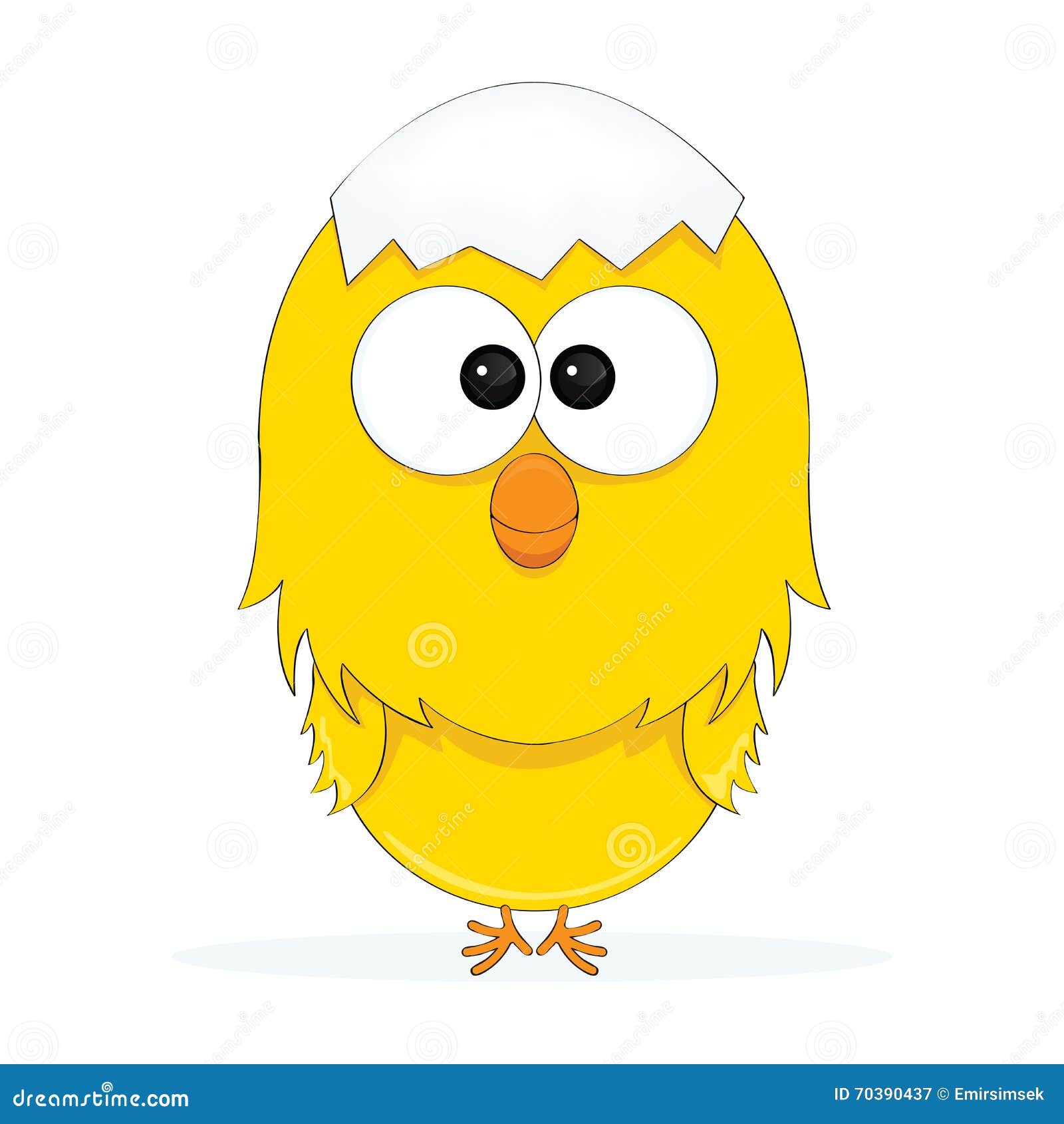 A Cute Chick stock illustration. Illustration of farm - 70390437
